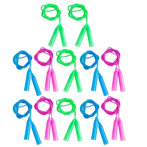 KONTONTY Set of 12 Adjustable Jump Ropes for Kids - Perfect for Indoor ...