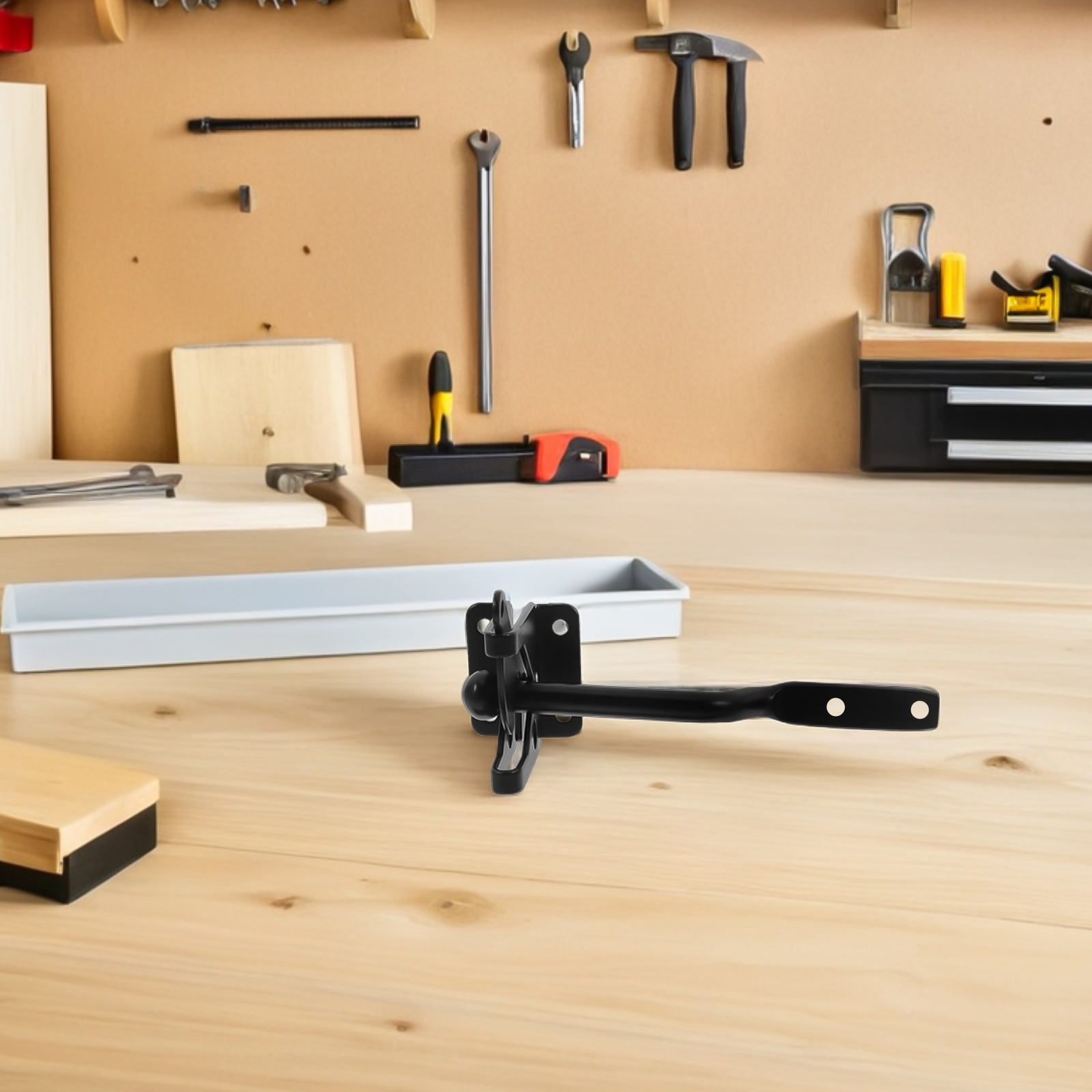 KONTONTY Spring Loaded Gate Latch for Outdoor Fence Metal Door Latches ...