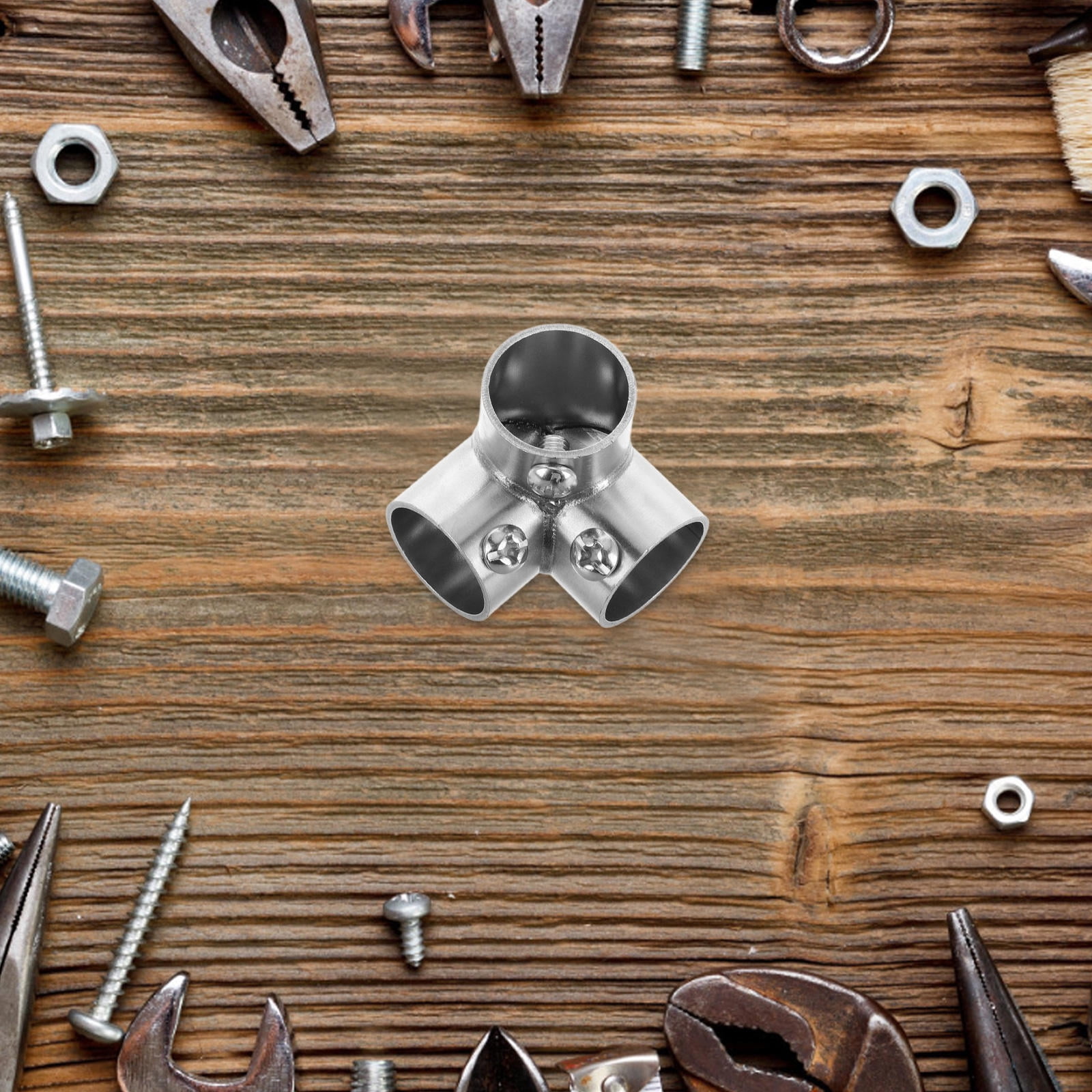 KONTONTY Stainless Steel Pipe Fixed Connectors Direct Connectors ...