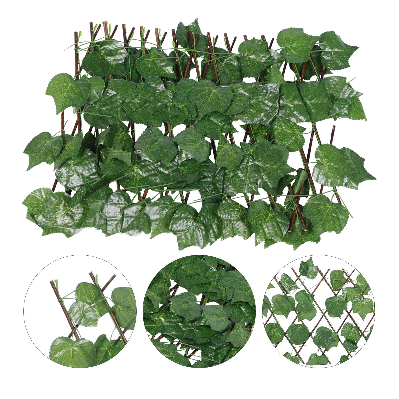 KONTONTY Stretchable Artificial Leaf Fence Screen for Garden Decoration ...