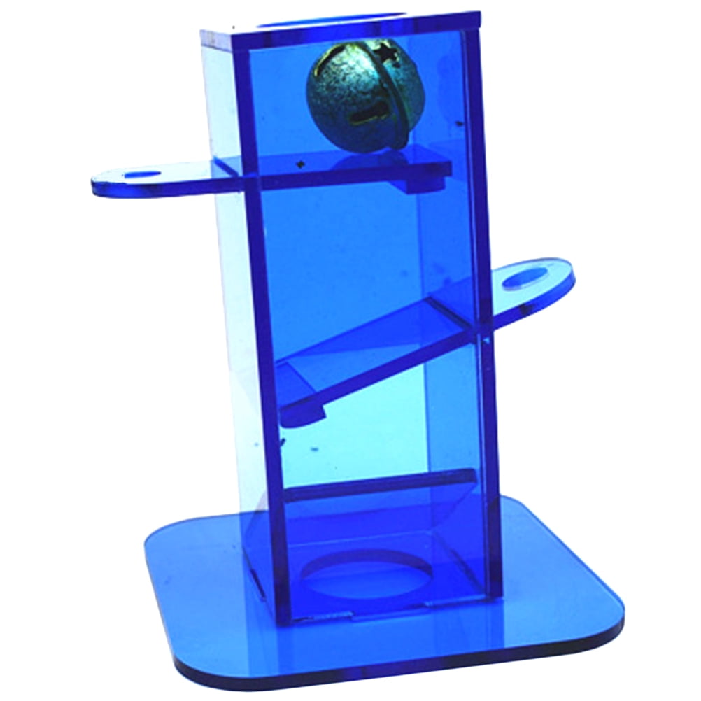 KONTONTY Sturdy Blue Parrot Foraging Training Prop with Easy Pull Bell ...