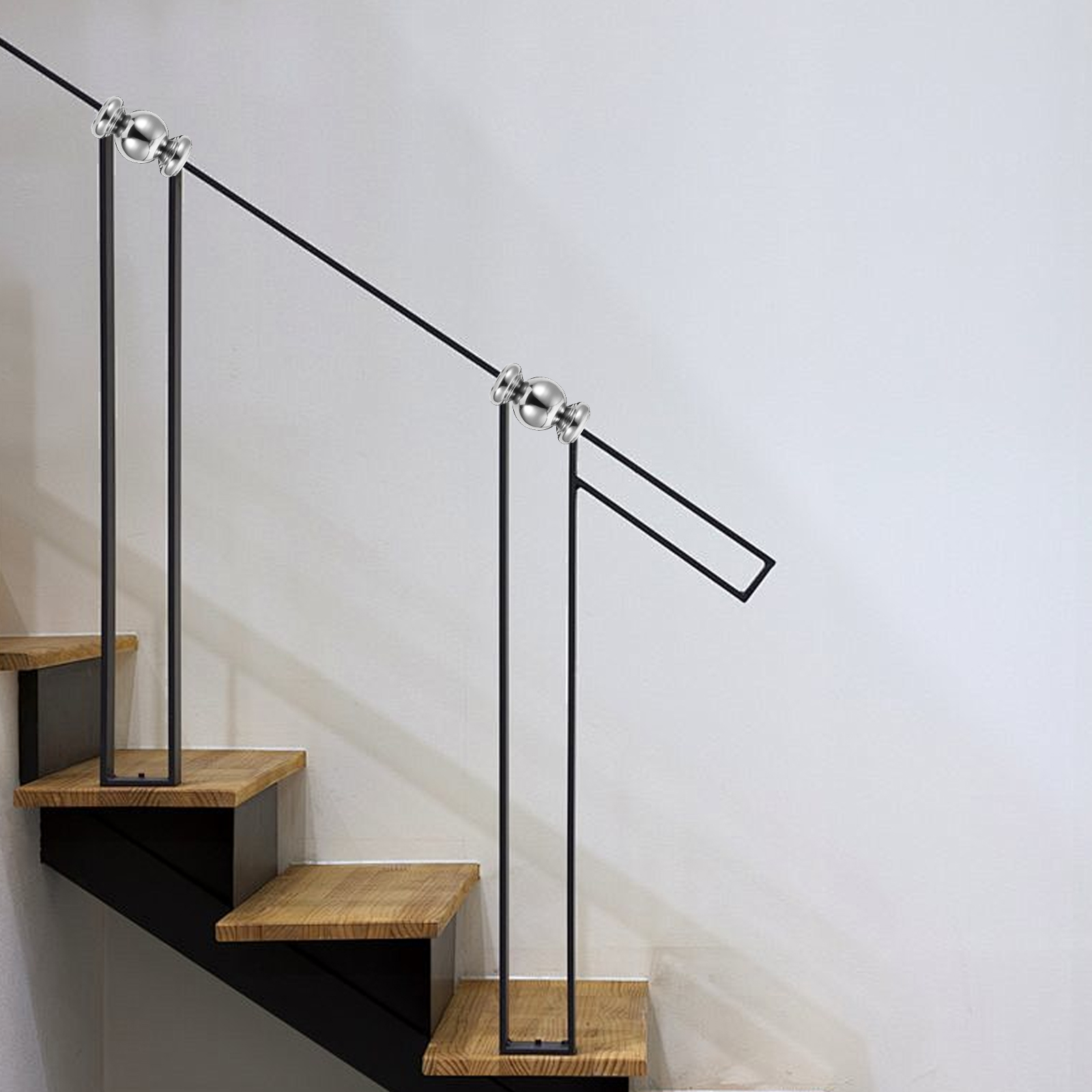 KONTONTY Sturdy Handrail for Deck Post Connector with Round Railing ...