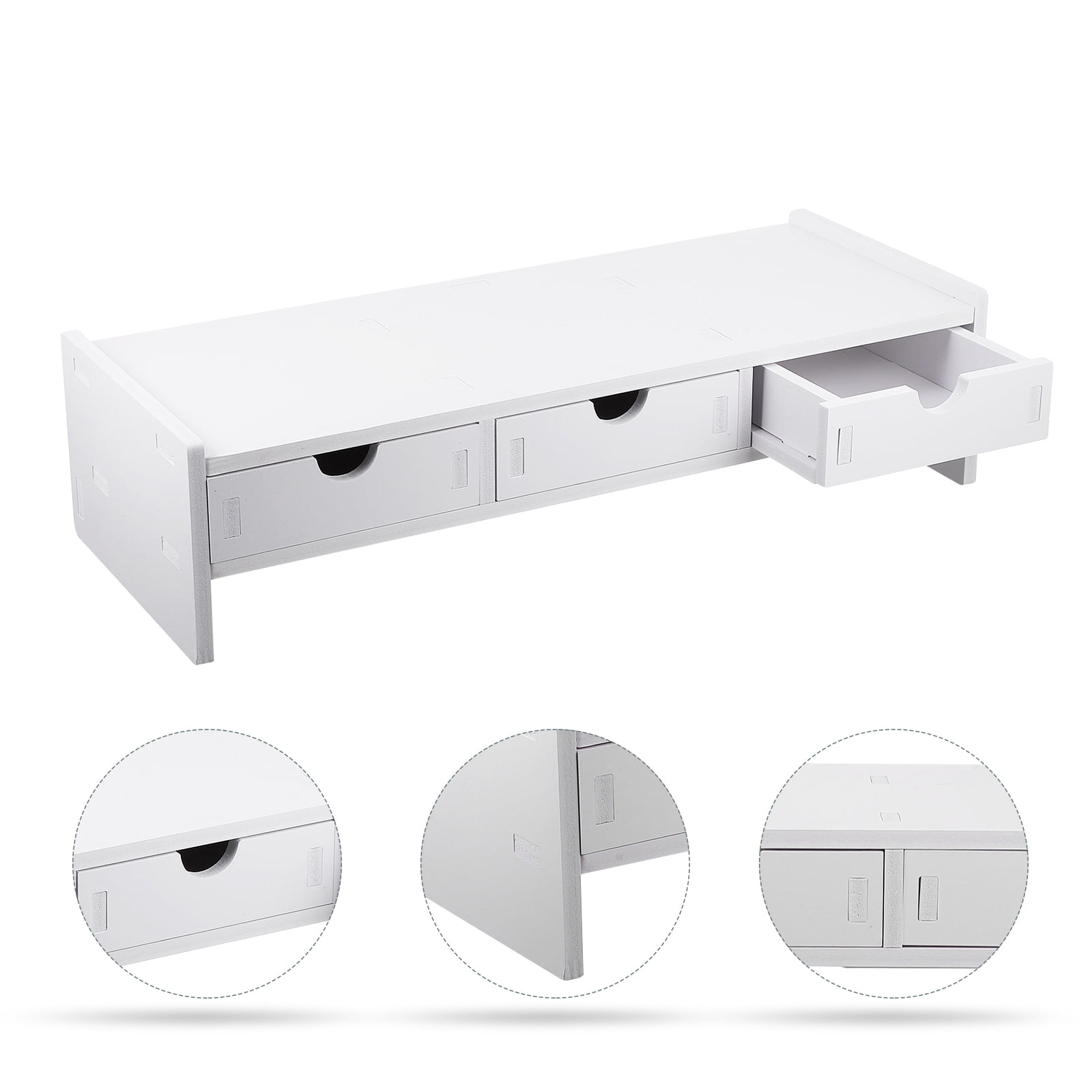 KONTONTY Sturdy Laptop Stand Computer Monitor Adjustable Monitors White ...