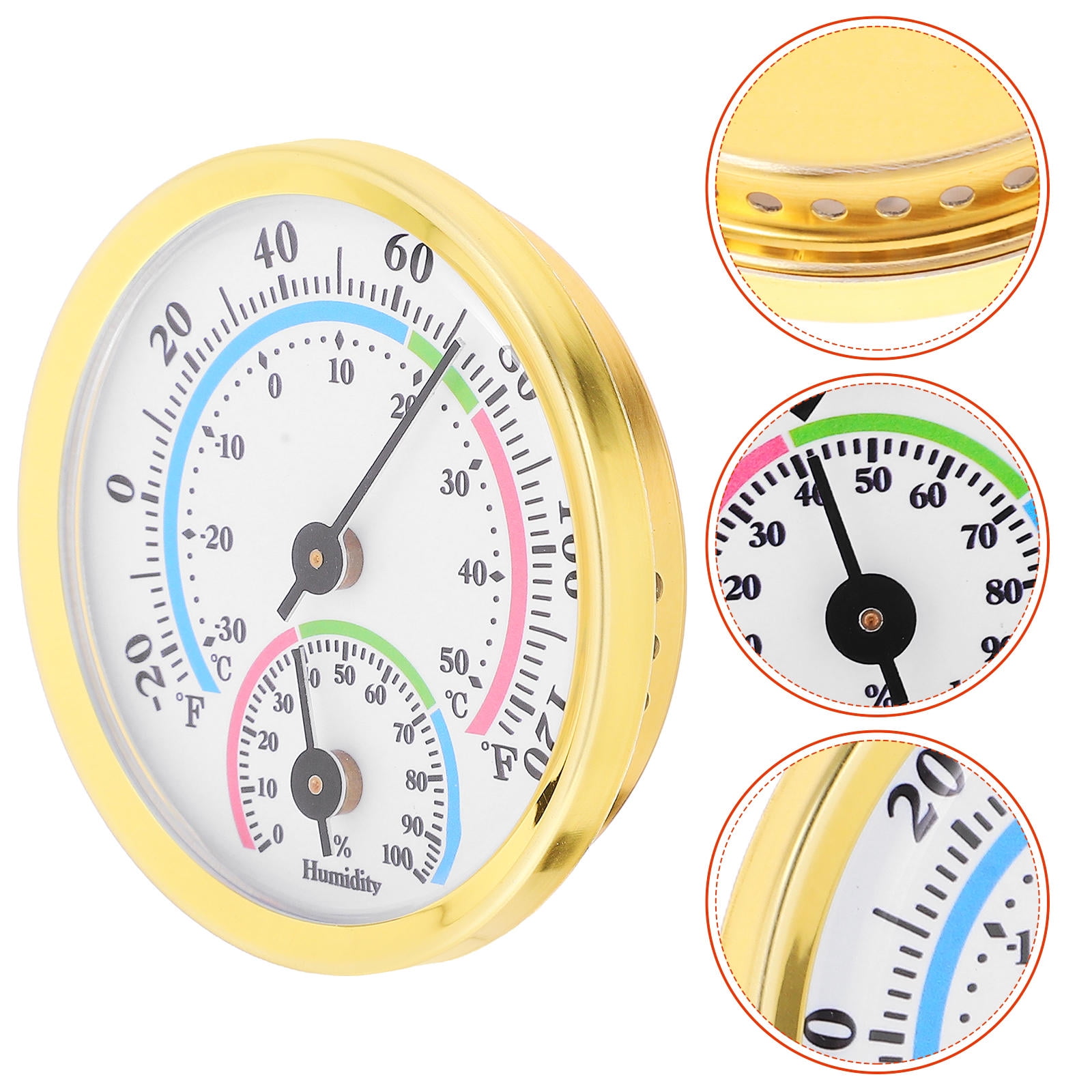 KONTONTY Temperature Humidity Monitor Gauge Mini Thermometer and ...