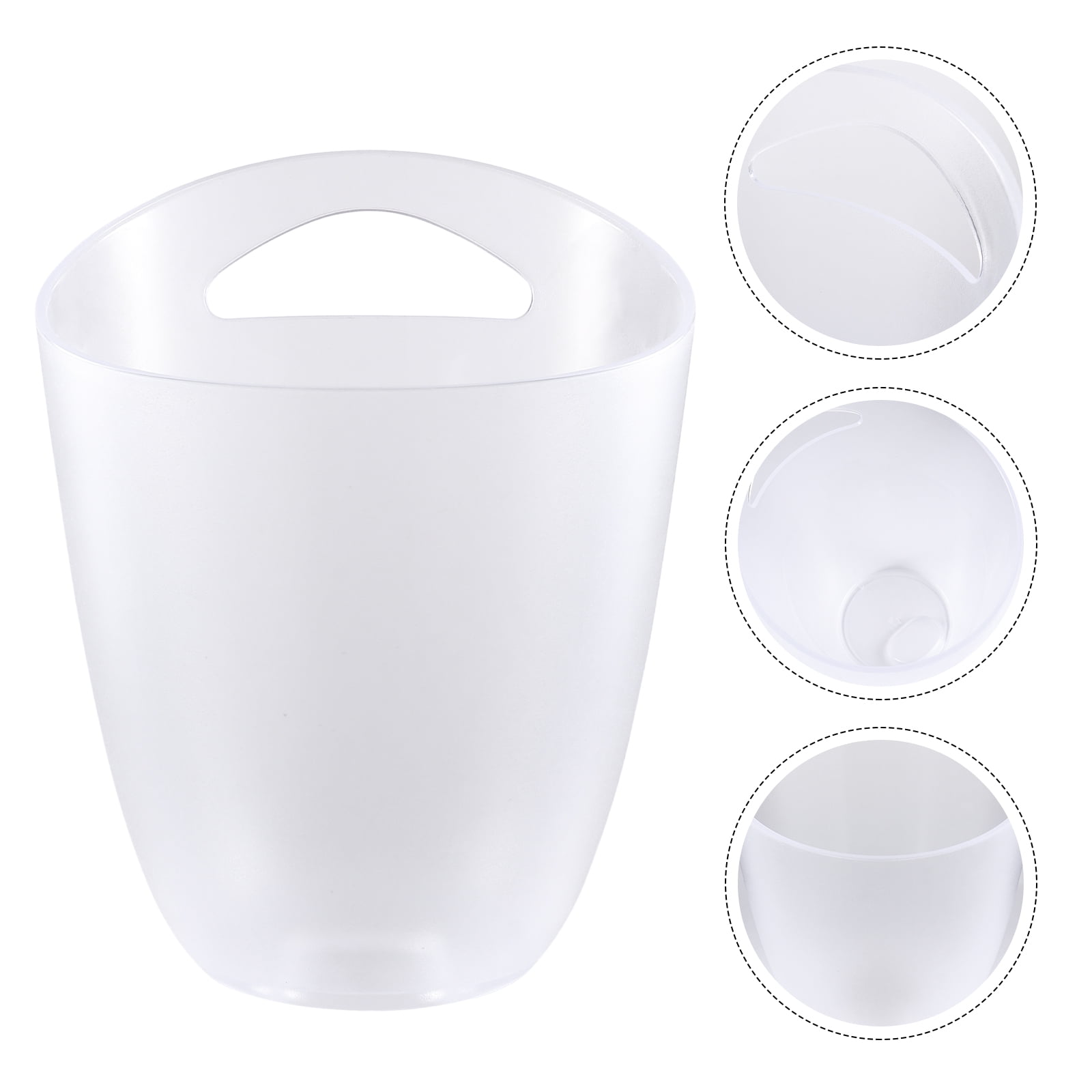KONTONTY Transparent Ice Cube Bucket for Bar Use Large Capacity 3L ...