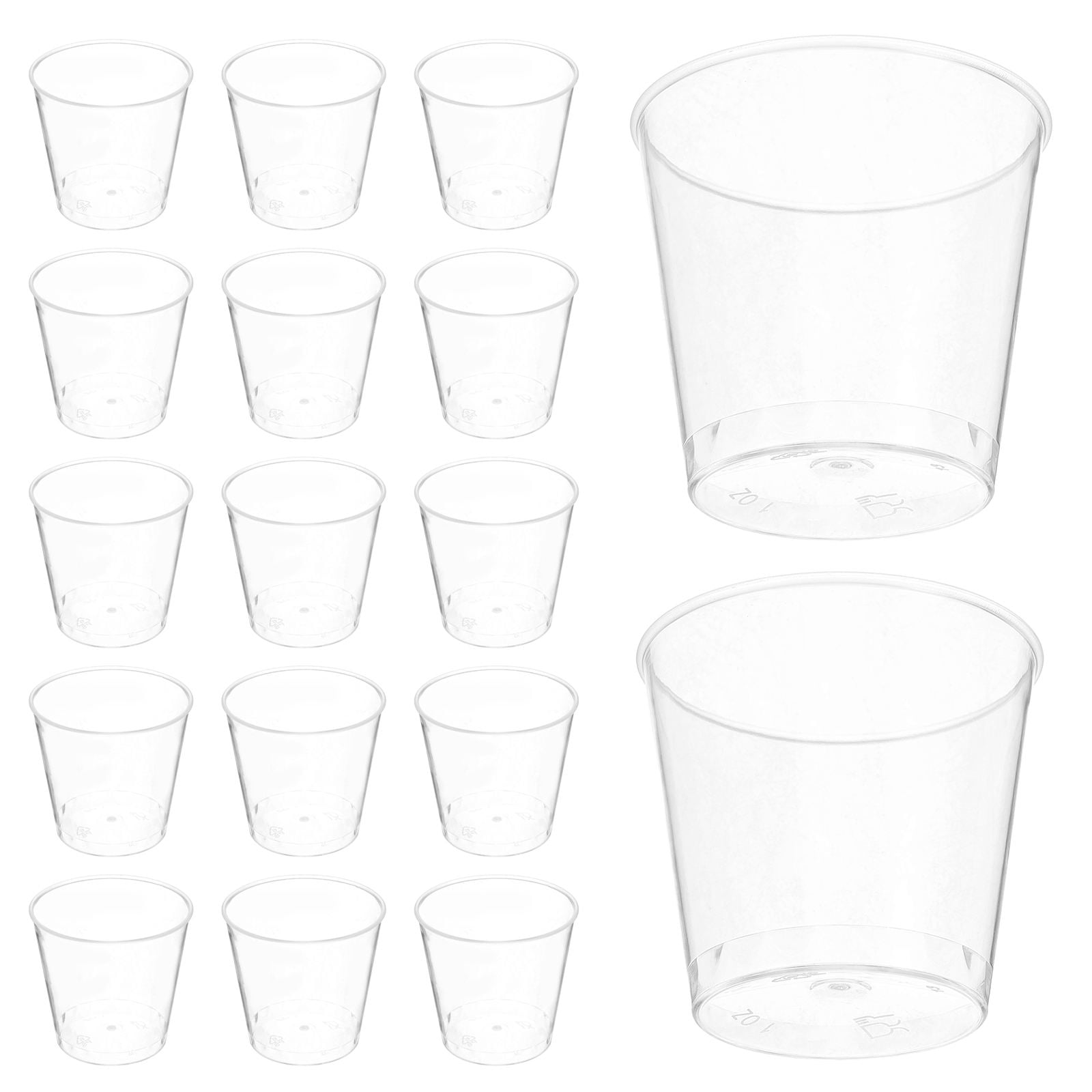 KONTONTY Transparent Plastic Tasting Cups for Daily Use and Parties ...
