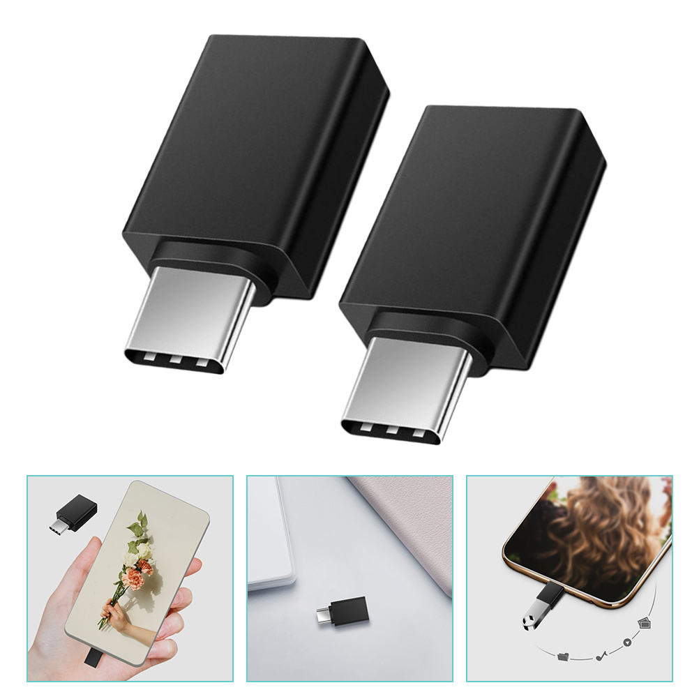 KONTONTY USBC to USB Adapter with Aluminum Alloy for Phone Use Black ...