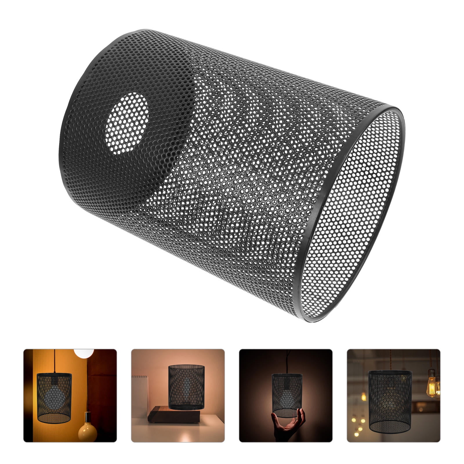 KONTONTY Vintage Iron Mesh Lampshade Industrial Pendant Light Cover ...