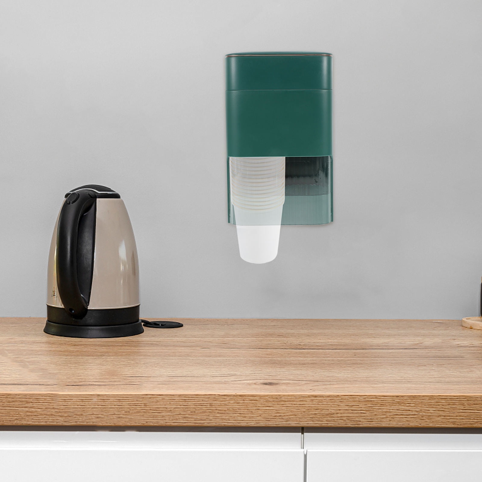 KONTONTY Wall Mounted Cup Dispenser for Home Double Tube Disposable ...