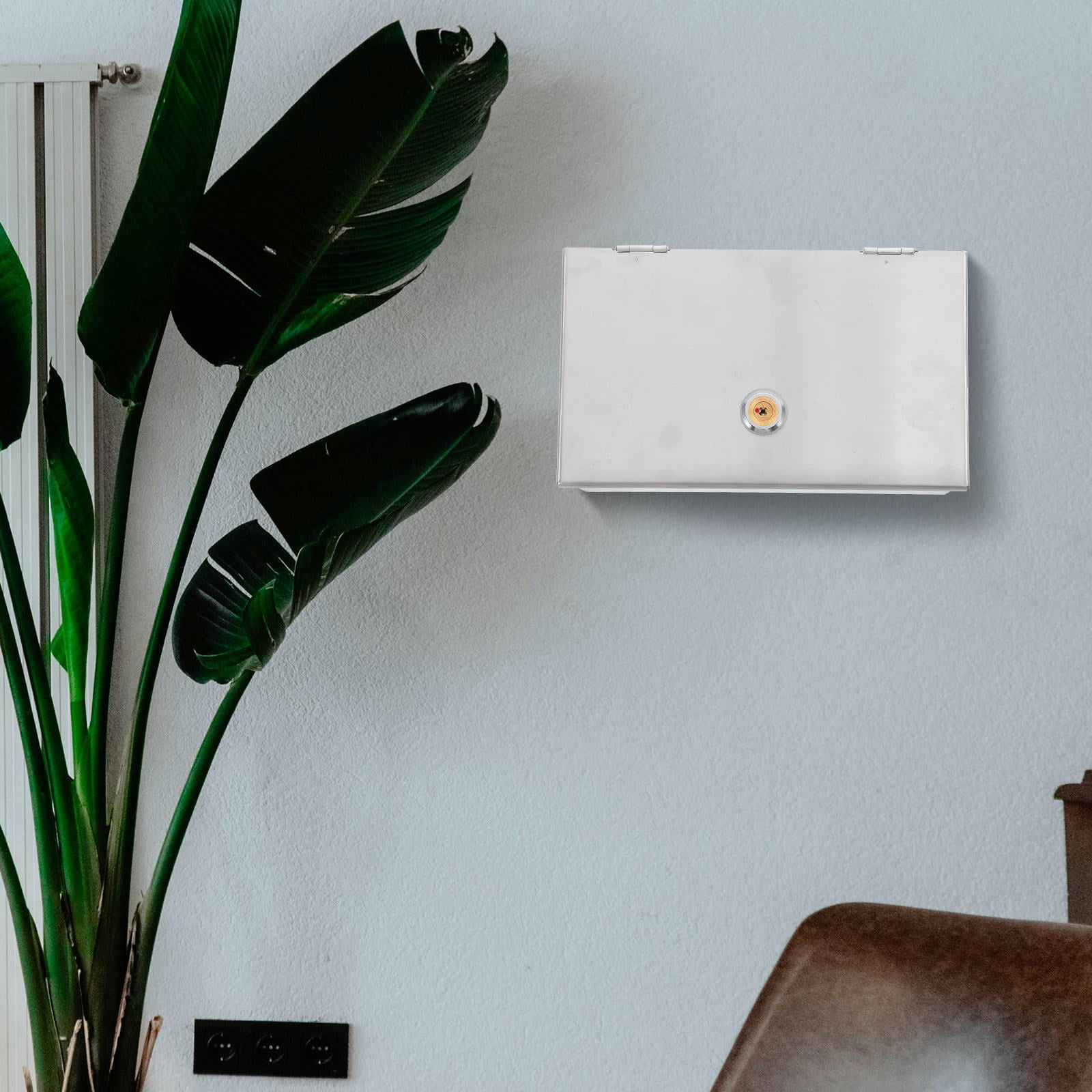 KONTONTY Weatherproof Lockable Switch Cover 2-Gang Stainless Steel ...