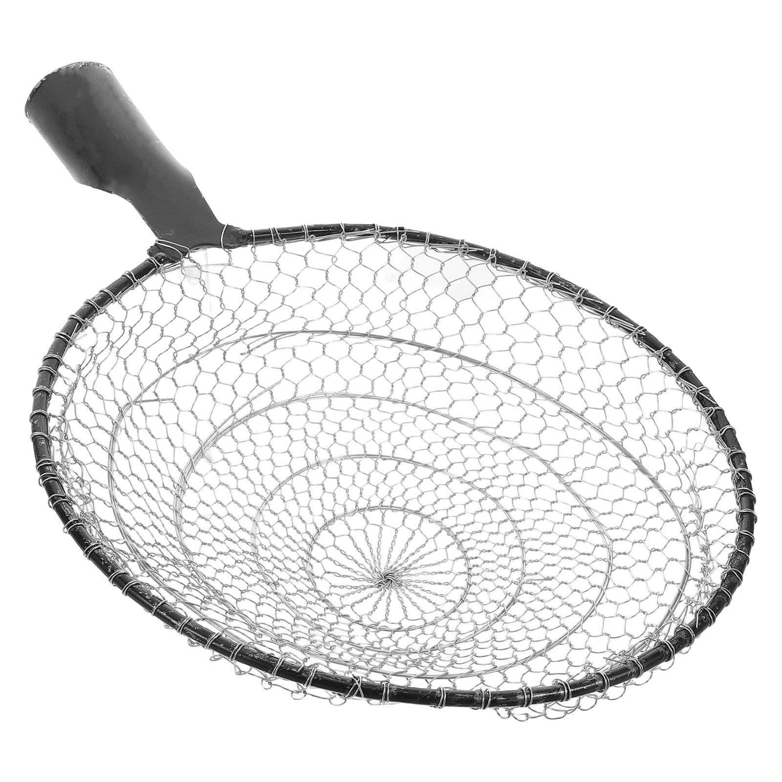 KONTONTY Wire Mesh Large Fish Strainer Scoop Heavy Duty Fishing Net For ...