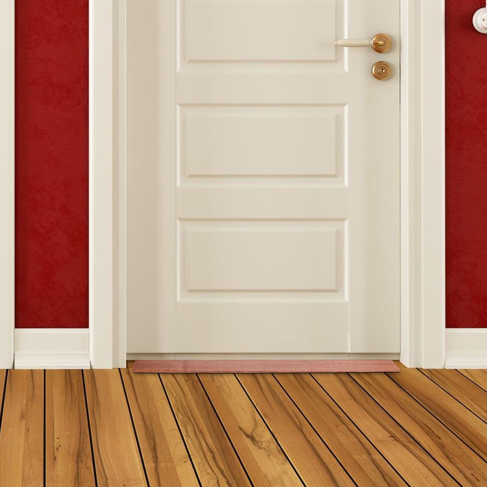 KONTONTY Wooden Door Threshold Ramp Indoor Mat For Various Doors ...