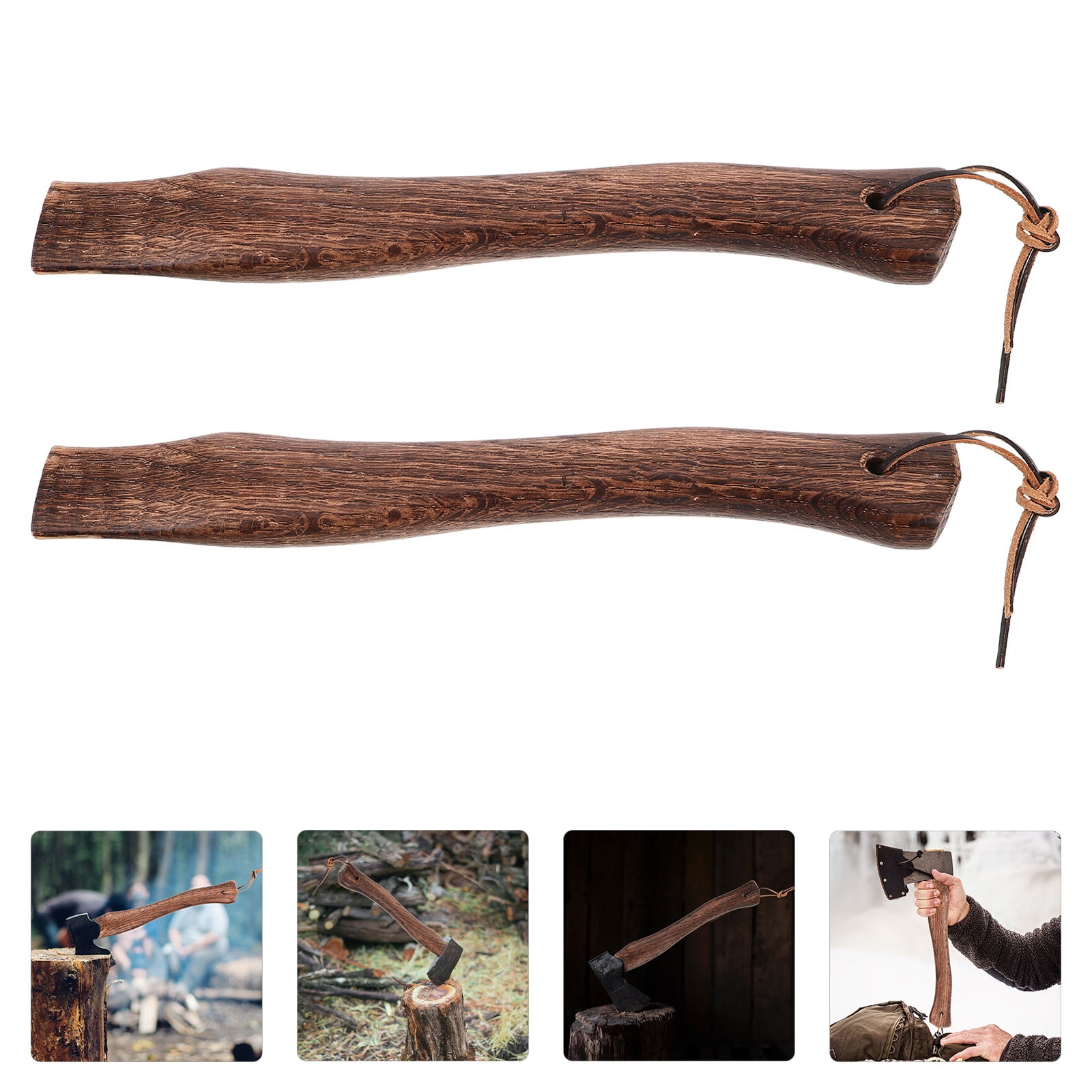 KONTONTY Wooden Hatchet Handle for Replacement Use Sturdy Light Brown ...