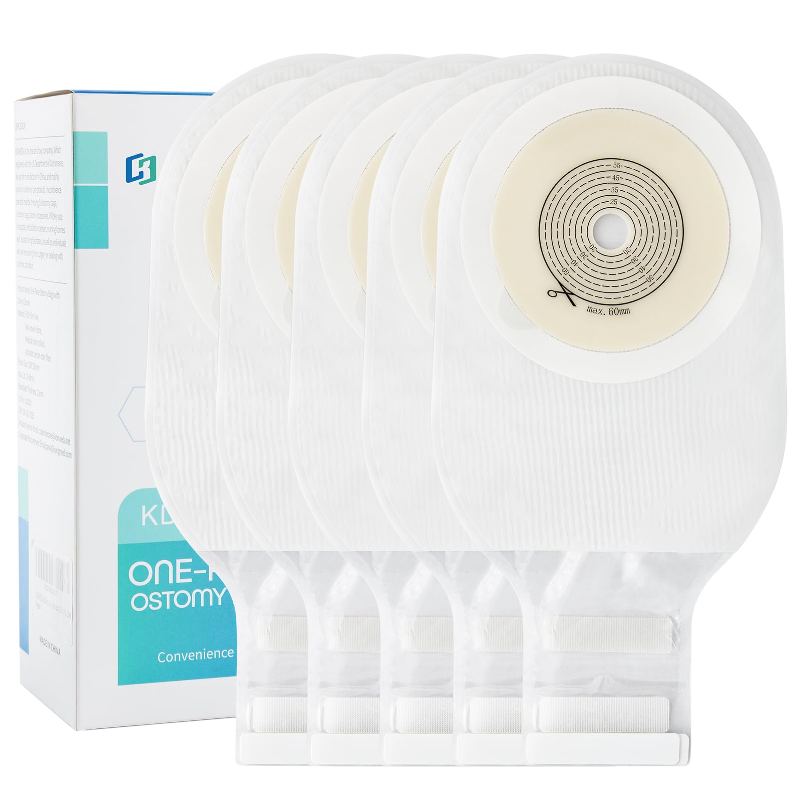 Vlookup 20 Pcs Colostomy Bags With Closure Ostomy Supplies One Piece
