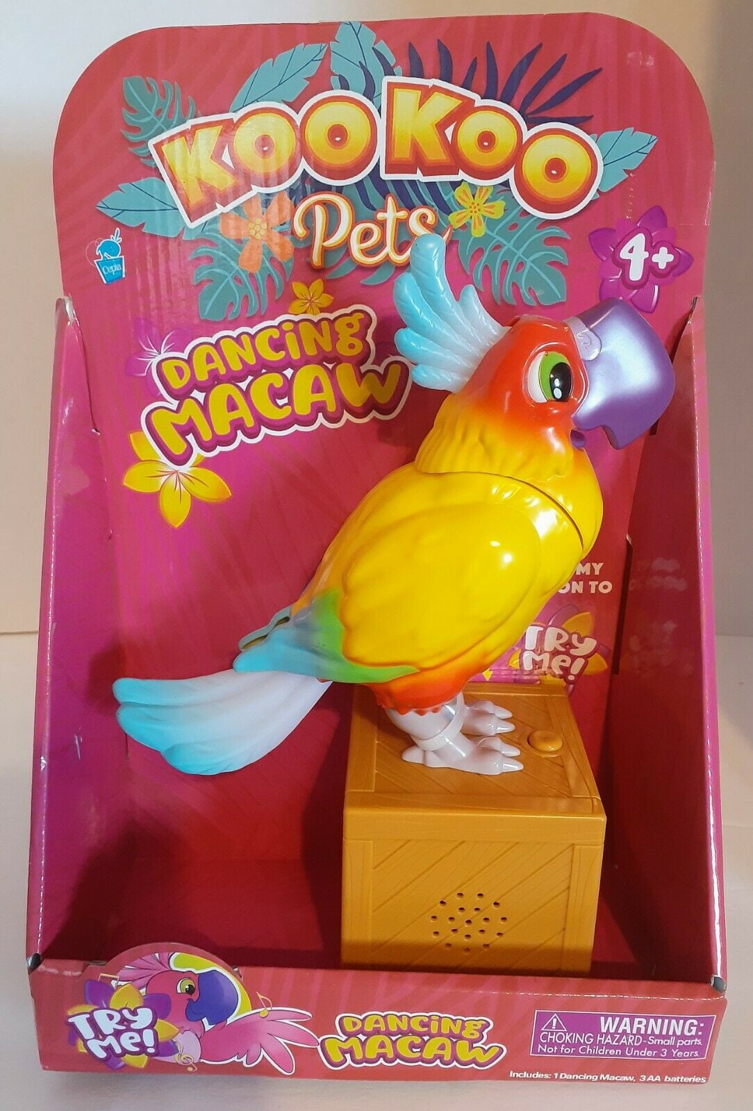 KOO KOO PETS Maximillian The Dancing Macaw TALKING SINGING BIRD ...