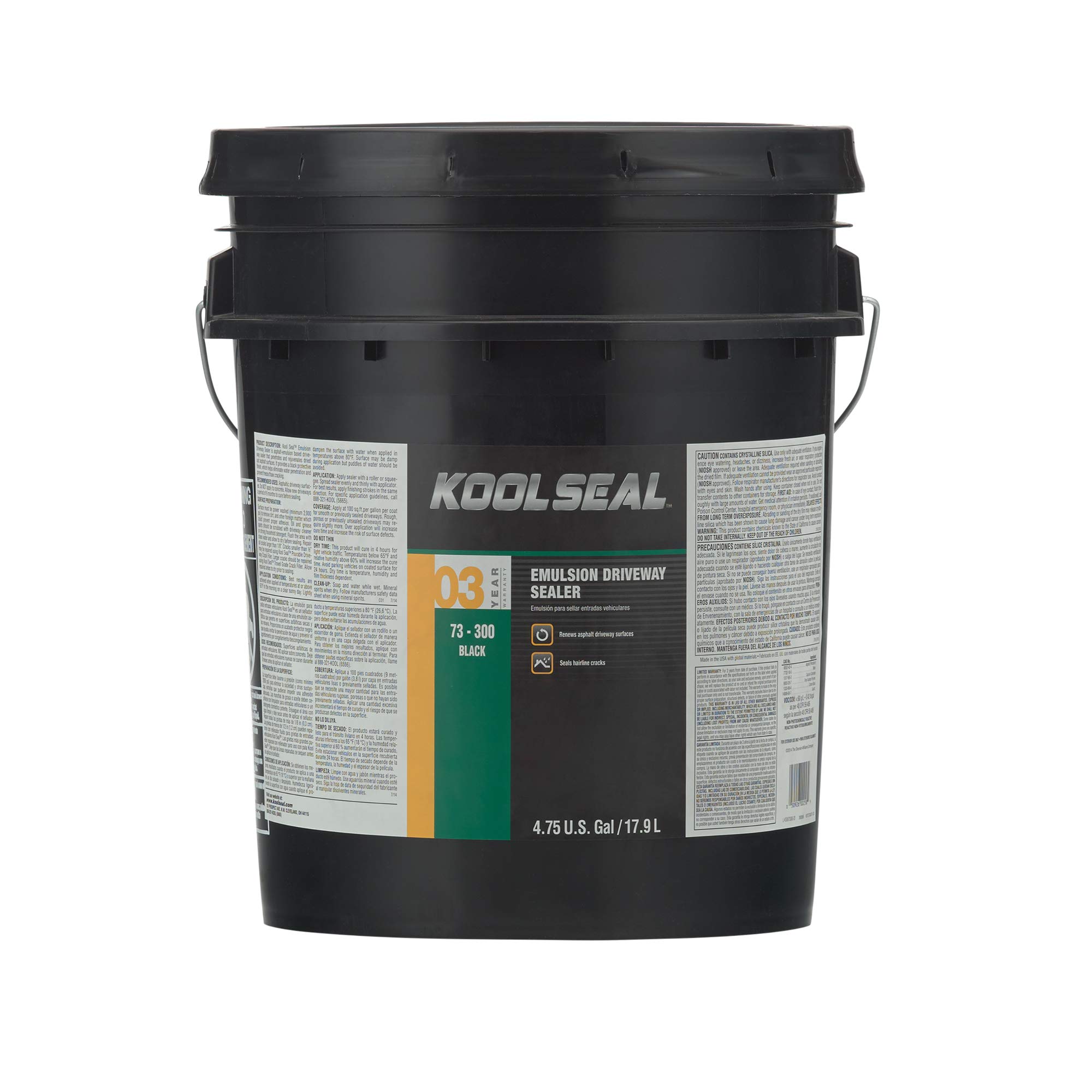 KOOL SEAL® KS0073300-20 Emulsion Driveway Sealer 3 Year, Black - 5 gal ...