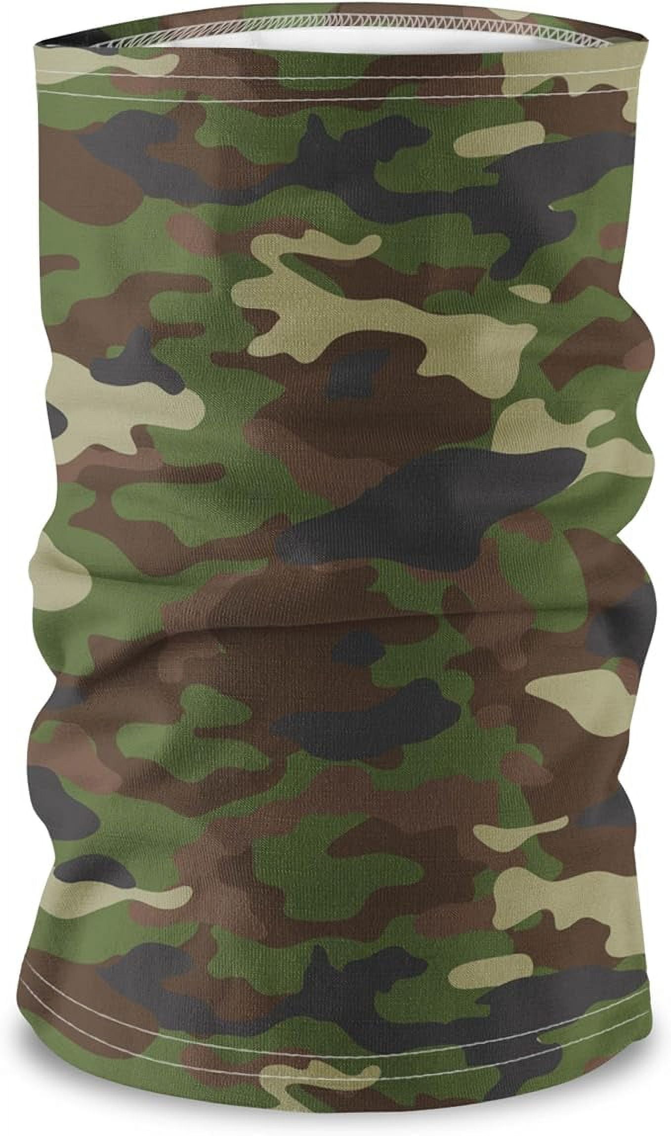 KOOLGATOR Dual-Purpose Neck Gaiter for Men, Women & Kids (Army Camo ...