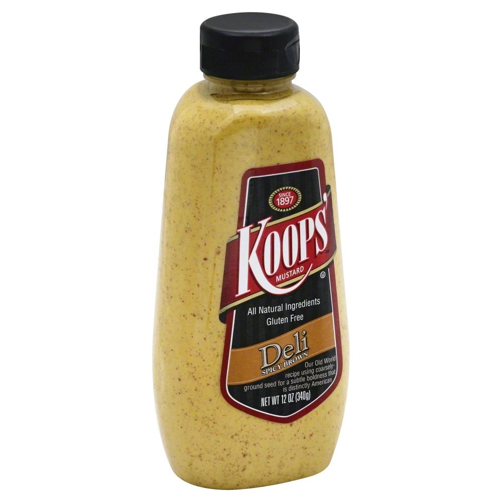 Koops, Spicy Brown Deli Mustard, 12 Oz Gluten Free - Walmart.com