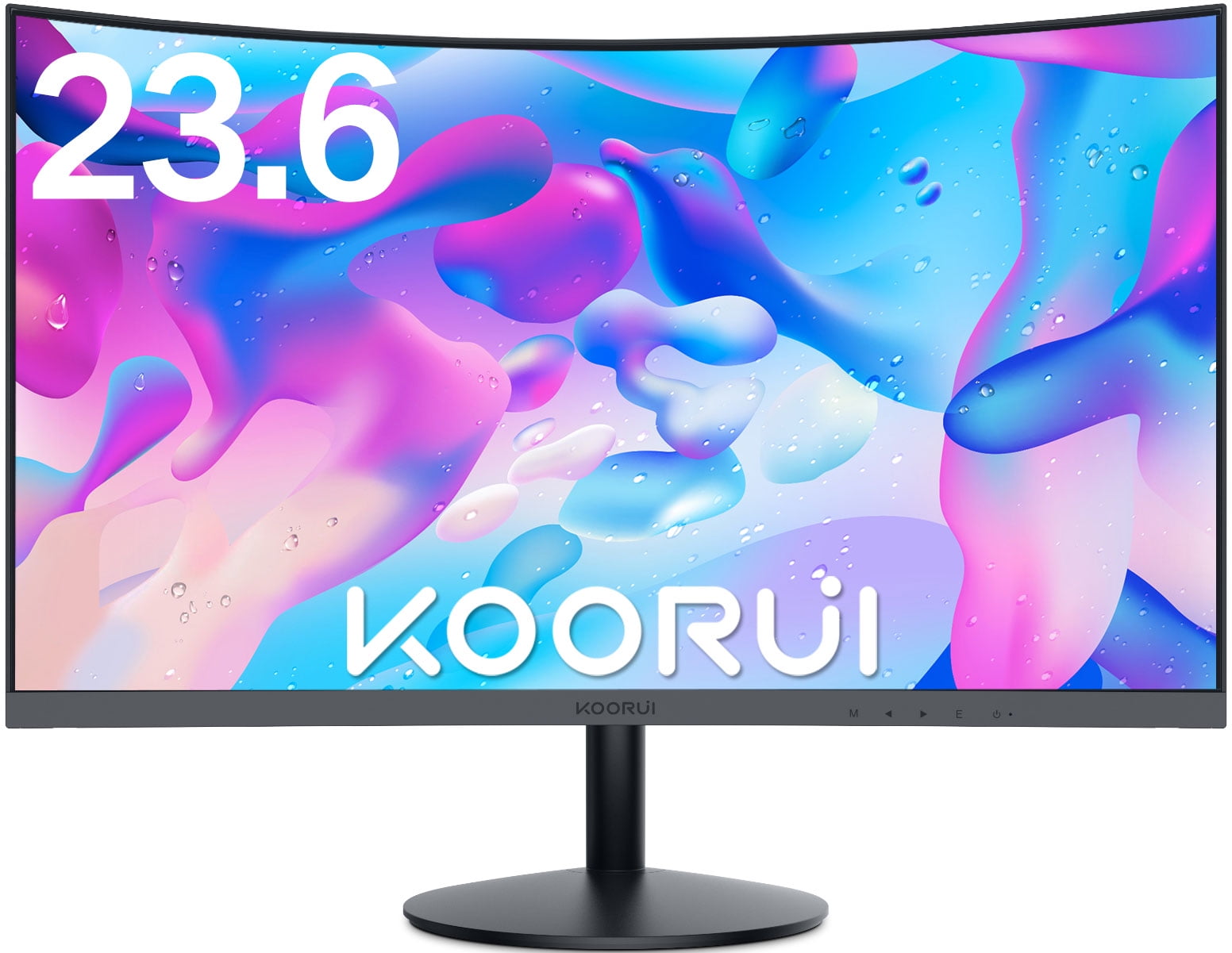 Koorui 24 Inch Curved Computer Monitor Fhd 1080p 60hz Desktop Gaming
