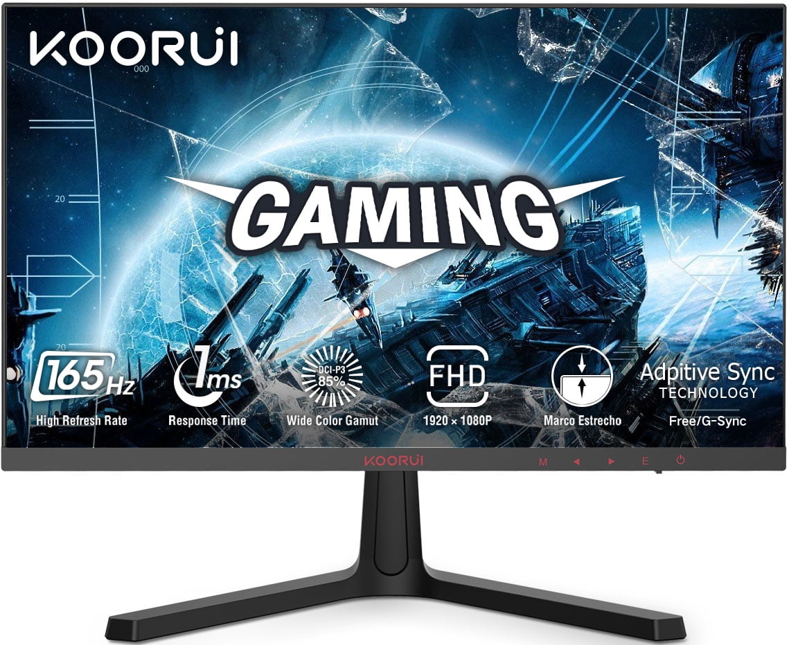 KOORUI 24 inch FHD Gaming Monitor, 165Hz/144Hz 1ms, 100% sRGB, Adpitive ...