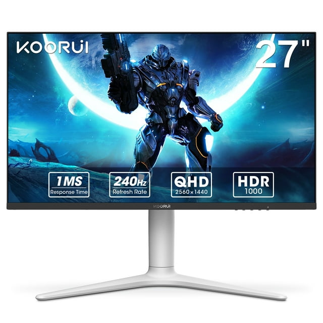 KOORUI 27'' WIDE Gaming Monitor, WQHD 1ms 240HZ, MiniLED HDR 1000, Adjustable Height (MG27K1QV6 ...