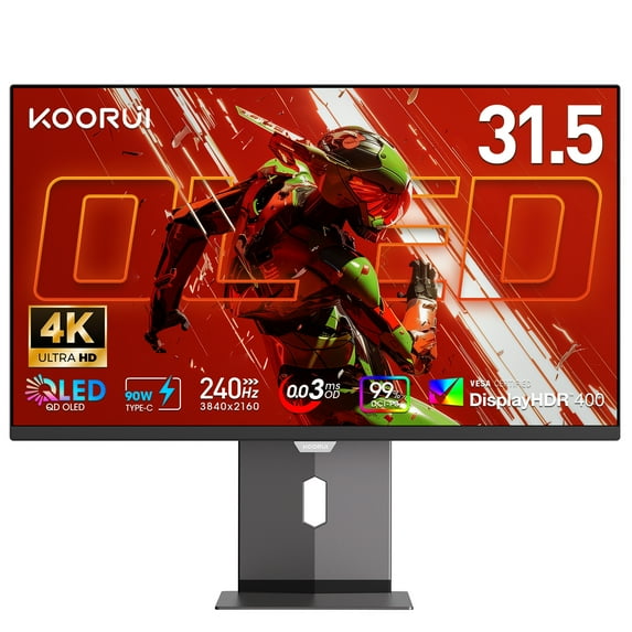 KOORUI 32 Inch OLED Gaming Monitor, 4K UHD 240Hz 0.03ms Computer ...