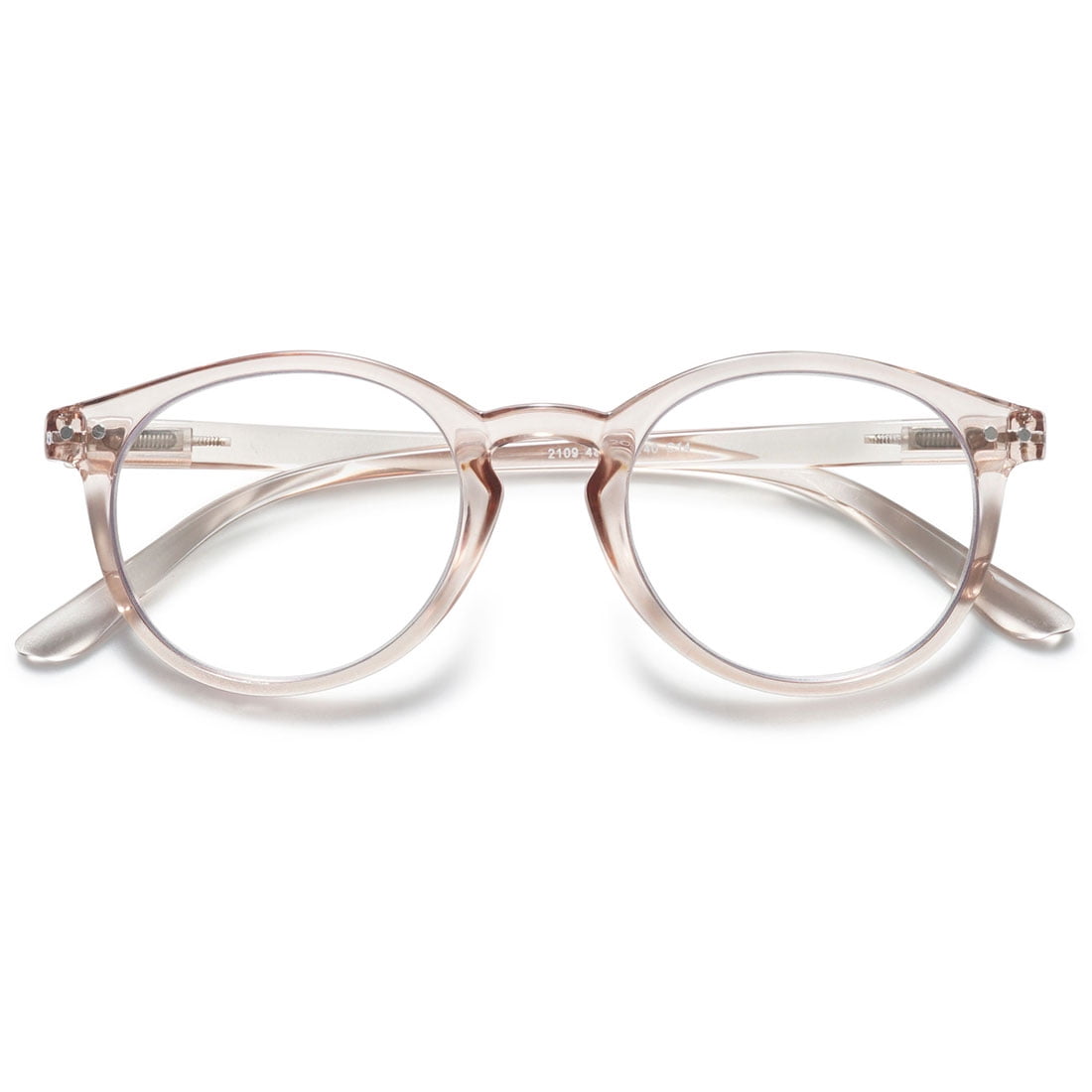 KOOSUFA Blue Light Blocking Reading Glasses +2.25 Round Women Men Light ...