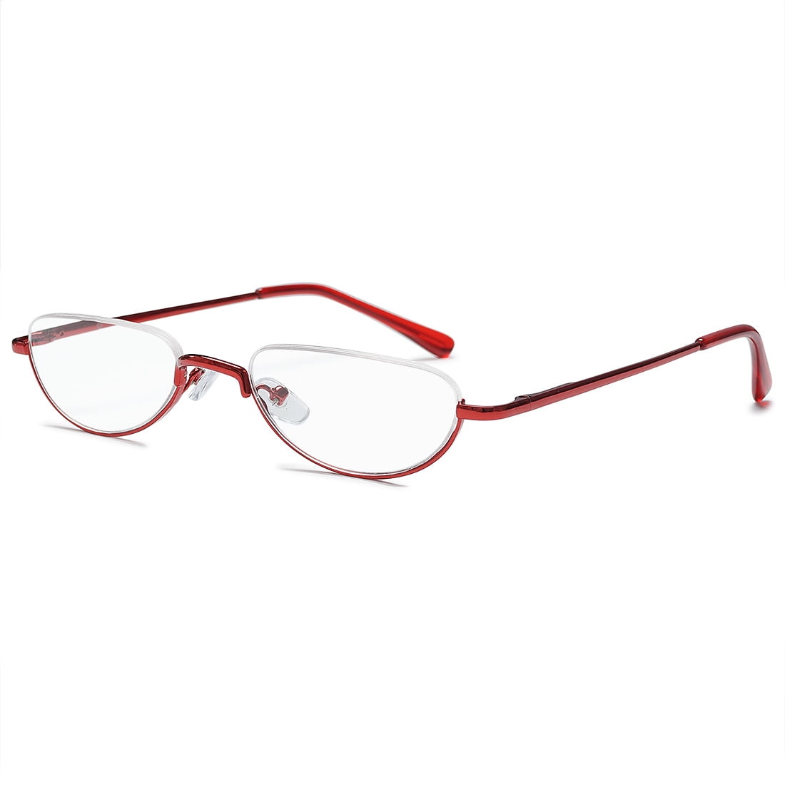 KOOSUFA Metal Half Moon Reading Glasses 4.00 Spring Hinge Women Men ...