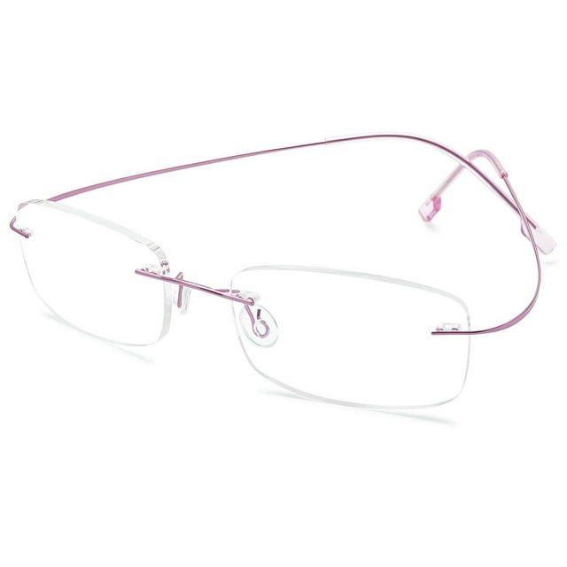 KOOSUFA Rimless Titanium Reading Glasses +2.50 Super Lightweight ...