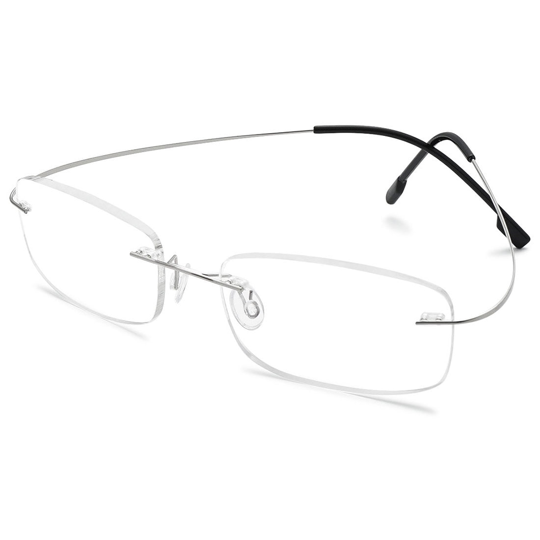 KOOSUFA Rimless Titanium Reading Glasses +4.00 Super Lightweight ...