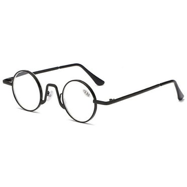 Quality Unisex Retro Round Reading Glasses Spring Hinge Stainless Steel ...