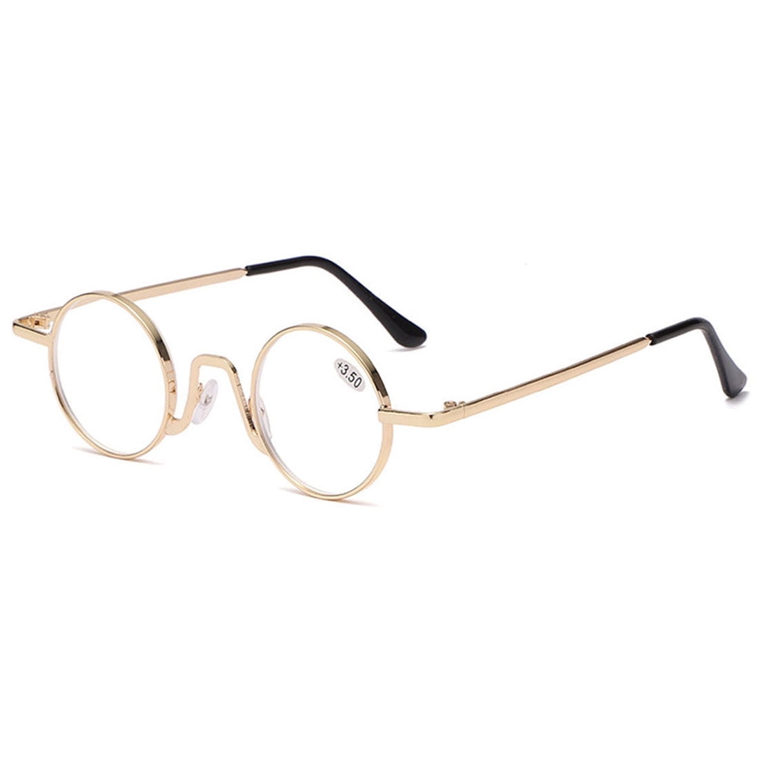 KOOSUFA Small Round Metal Reading Glasses 3.00 Blue Light Blocking ...