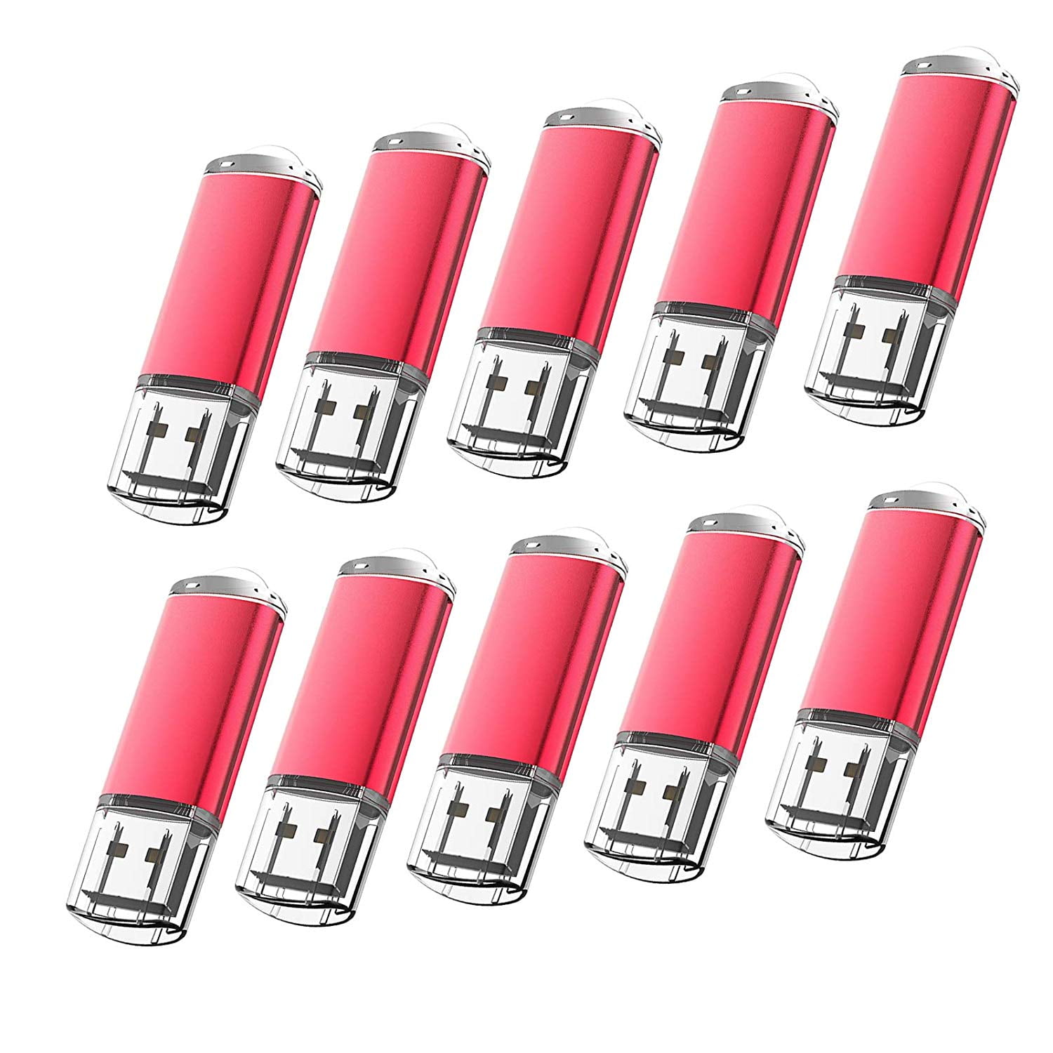 KOOTION 10 Pack 16 GB USB 2.0 Flash Drives Memory Stick Thumb Drive ...