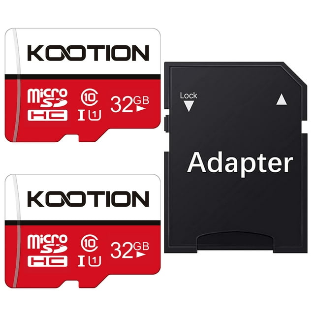Kootion 32GB Micro SDHC Flash Memory Card with Adapter, 2 Total Count ...