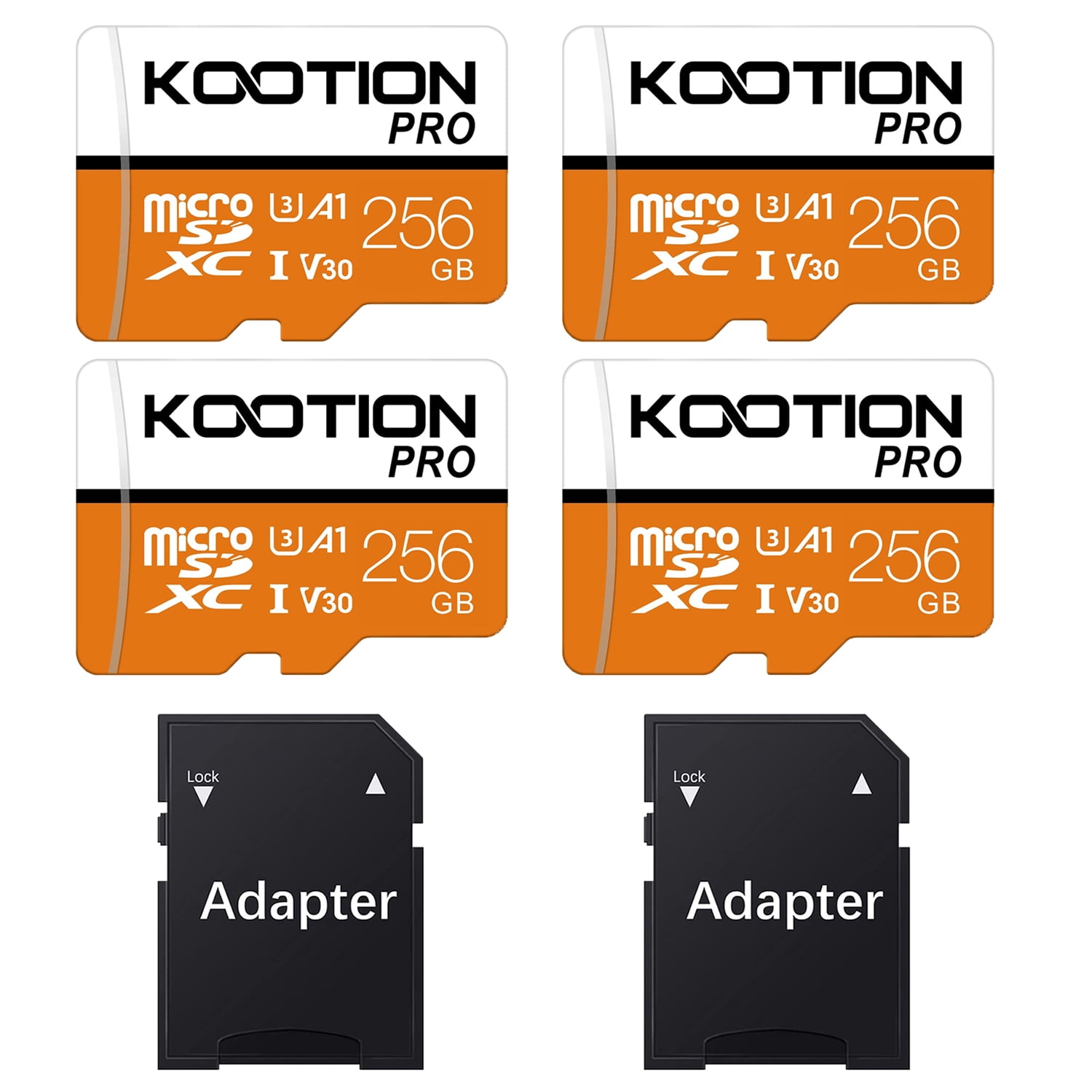 KOOTION 4 Pack 256 GB Micro SD Card TF Card High Speed MicroSD Card ...