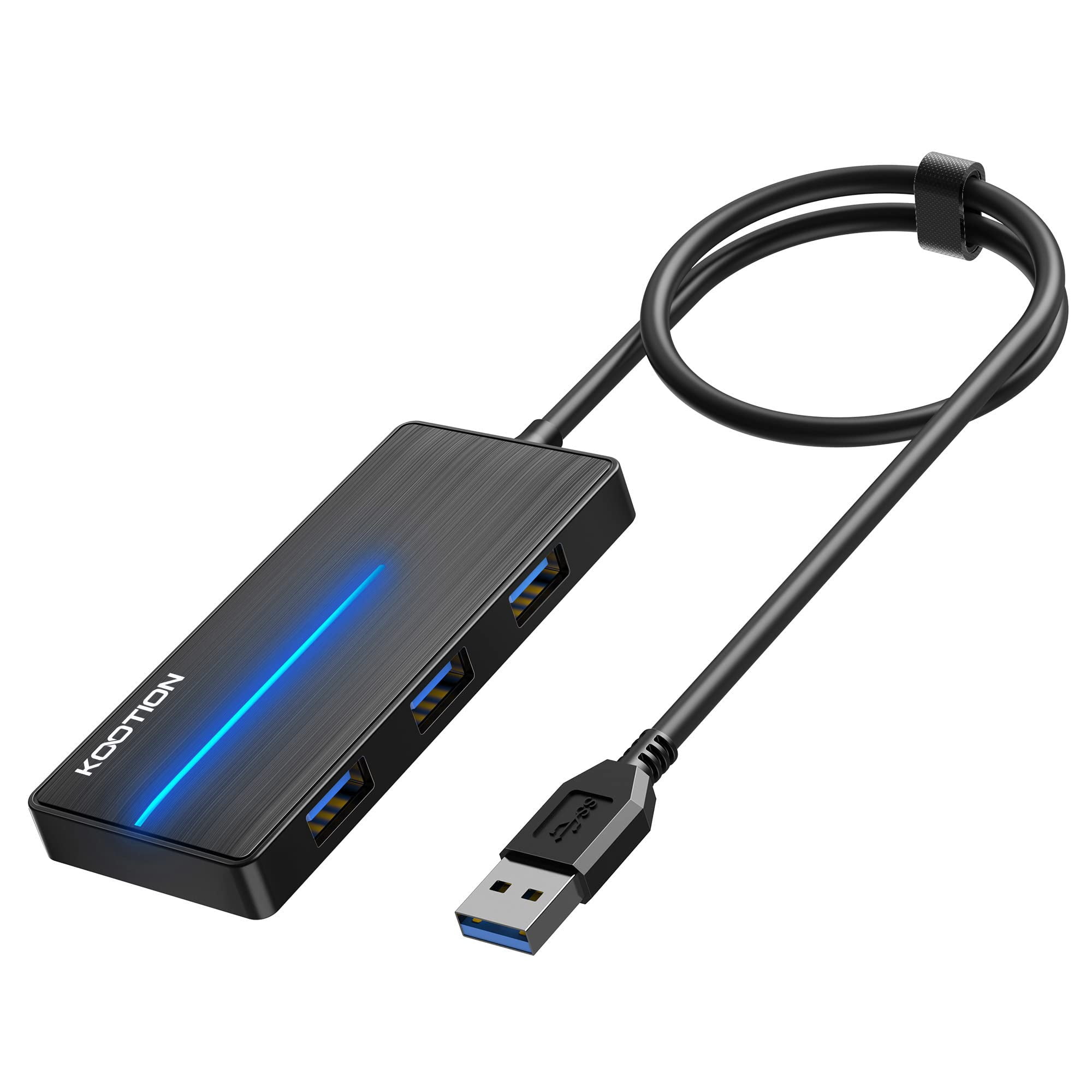 KOOTION 4-Port USB 3.0 Hub, Ultra-Slim Data Hub (5Gbps Transfer Speed ...