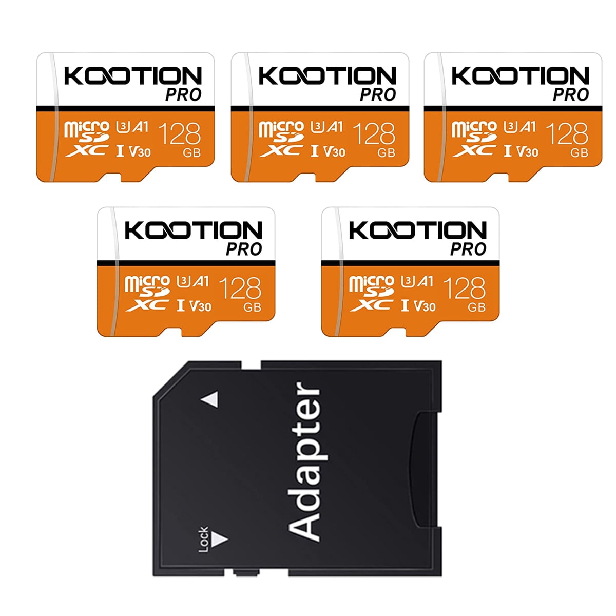 KOOTION Multipack 128GB Micro SD Card U3 High Speed 4K Memory for Phone ...