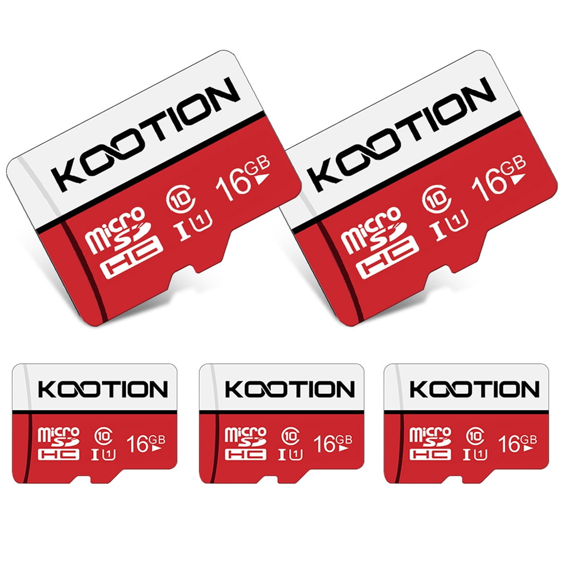Kootion 16GB Micro SD Card 5 Pack, UHS-I Class 10, Shockproof, High ...