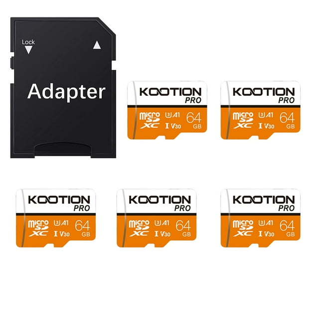 KOOTION 64GB Micro SD Card 5 Pack, U3 A30 High Speed 4K Memory Card for ...