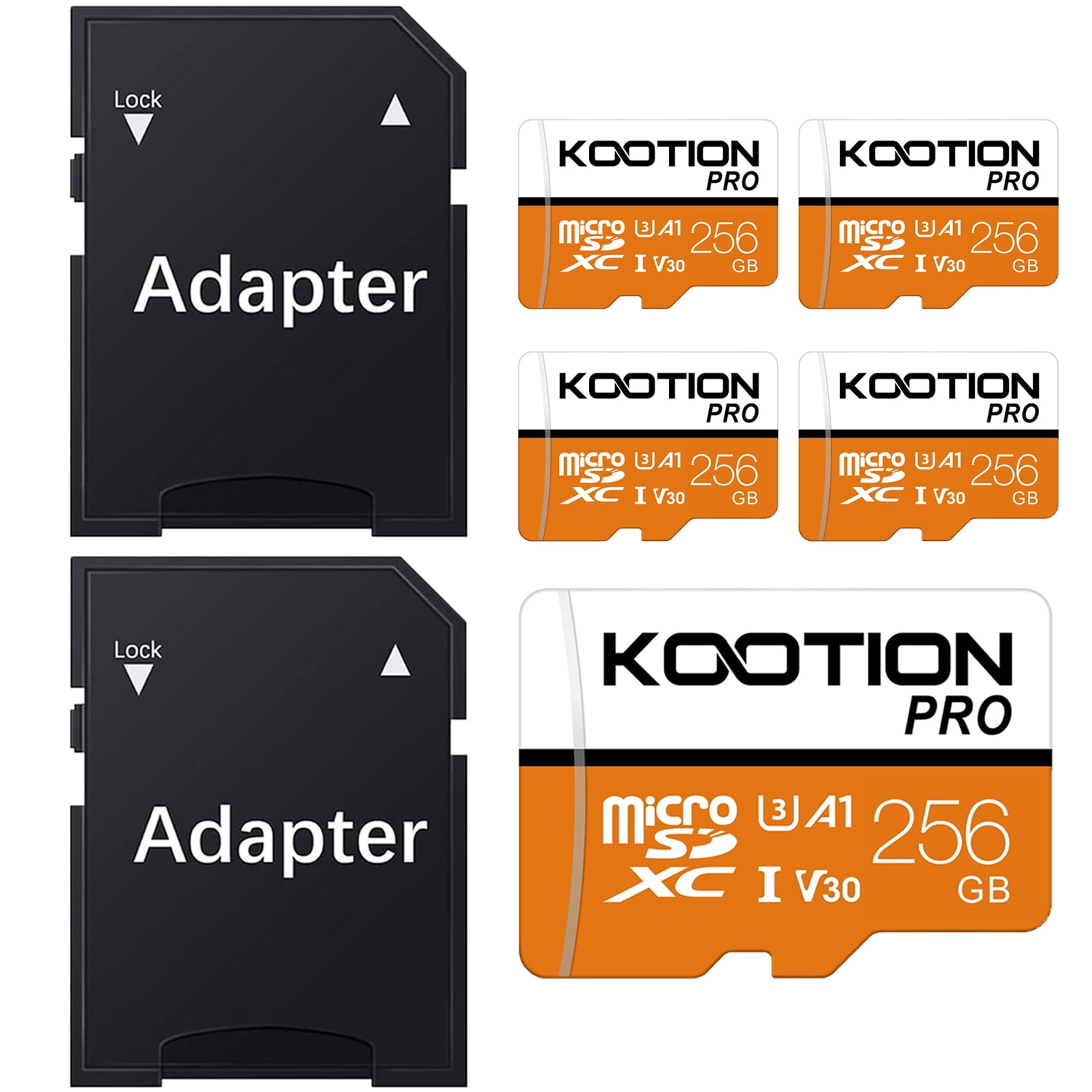 Kootion Pro 256GB Micro SDXC Flash Memory Card with Adapter - Walmart.com