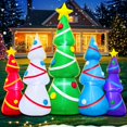 Kooy 6 5ft Long Christmas Ypf5 Inflatable Tree Set Outdoor Decoration