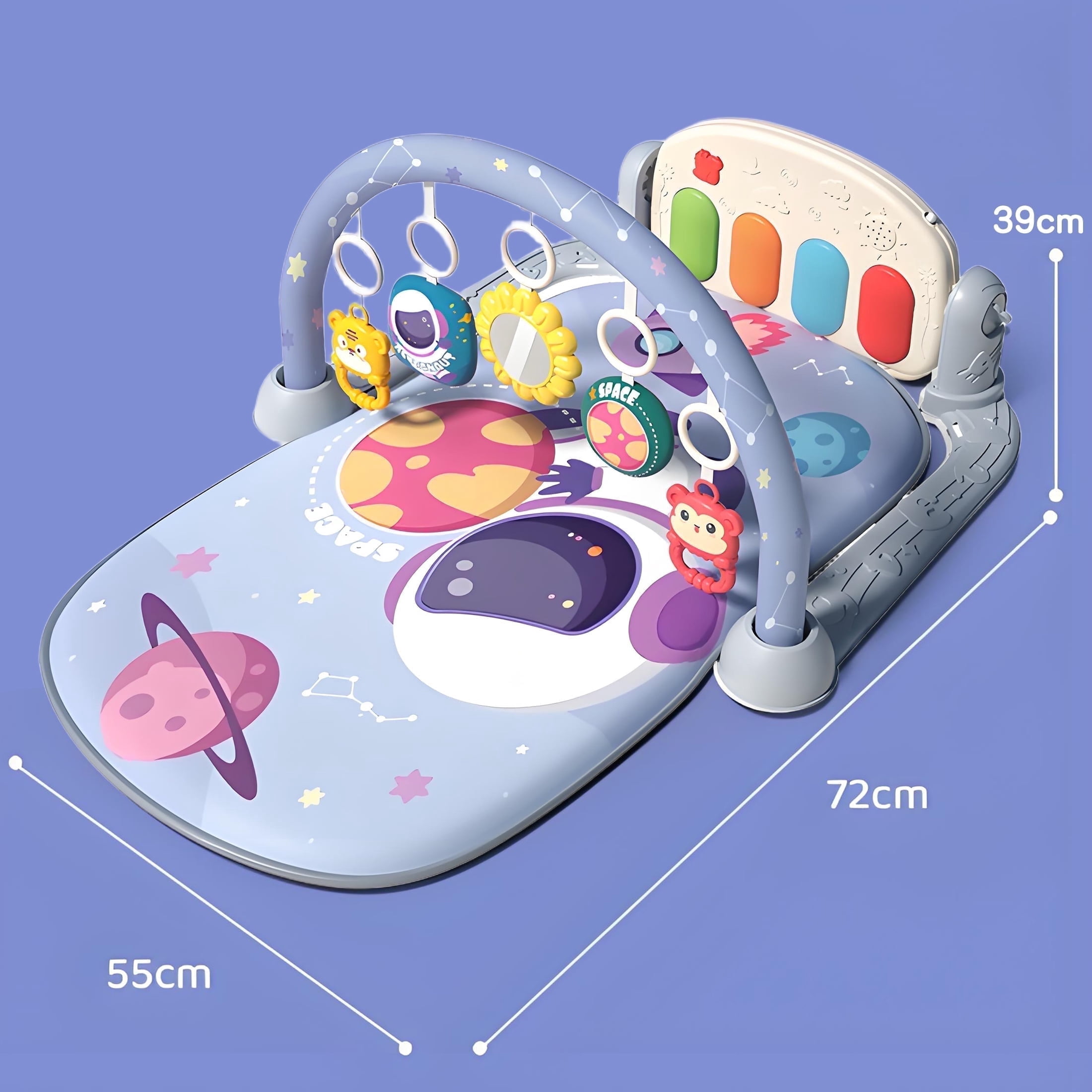 KOPPOP Baby Play Gym, Kick and Play Piano Mat, Tummy Time Activity ...