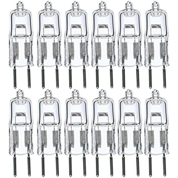 KOR (Pack of 12) Halogen G4 Base T3 Bi-Pin Light Bulbs, 12V AC/DC, 2 ...