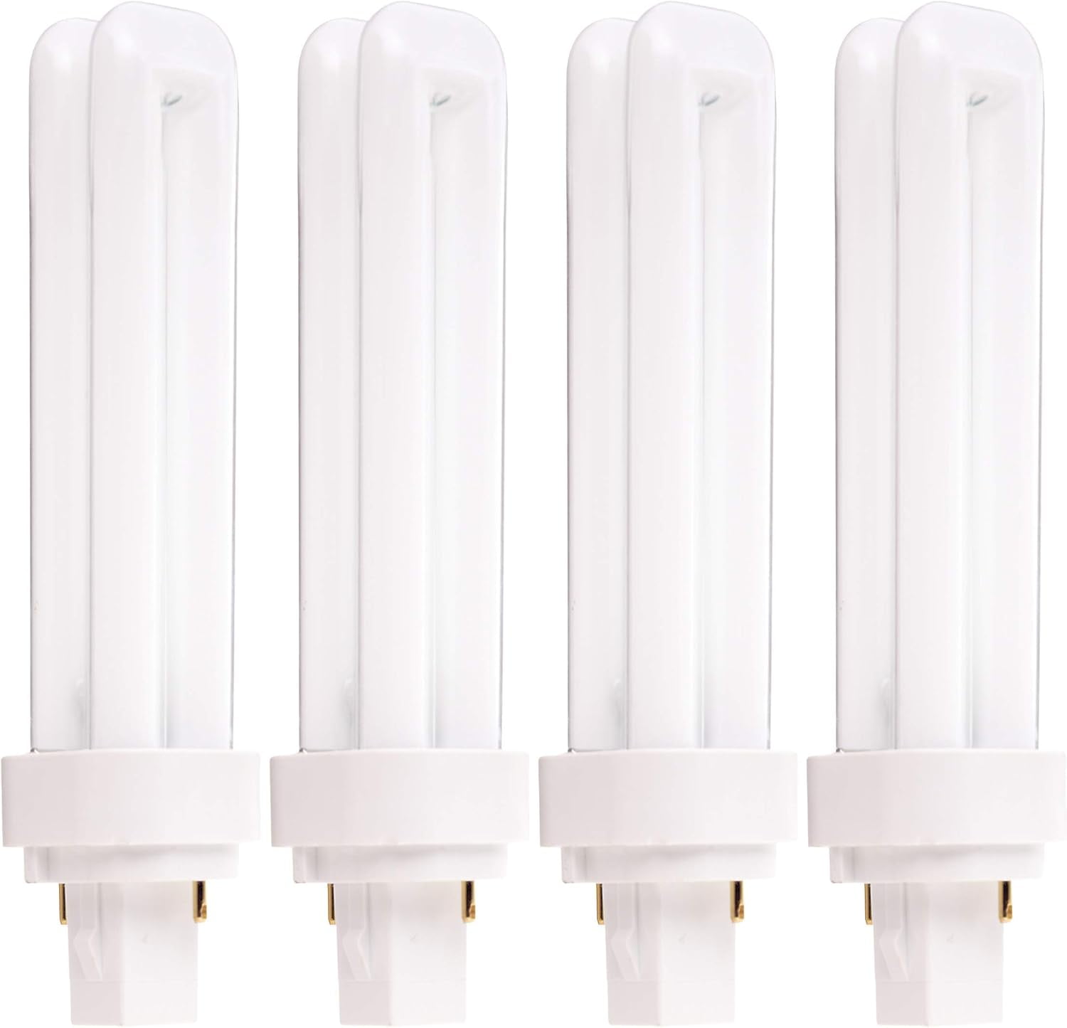 KOR Pack of 4 CFL PL13W Bulbs, 13W, 5000K Daylight, GX23-2 Two-Pin Plug ...
