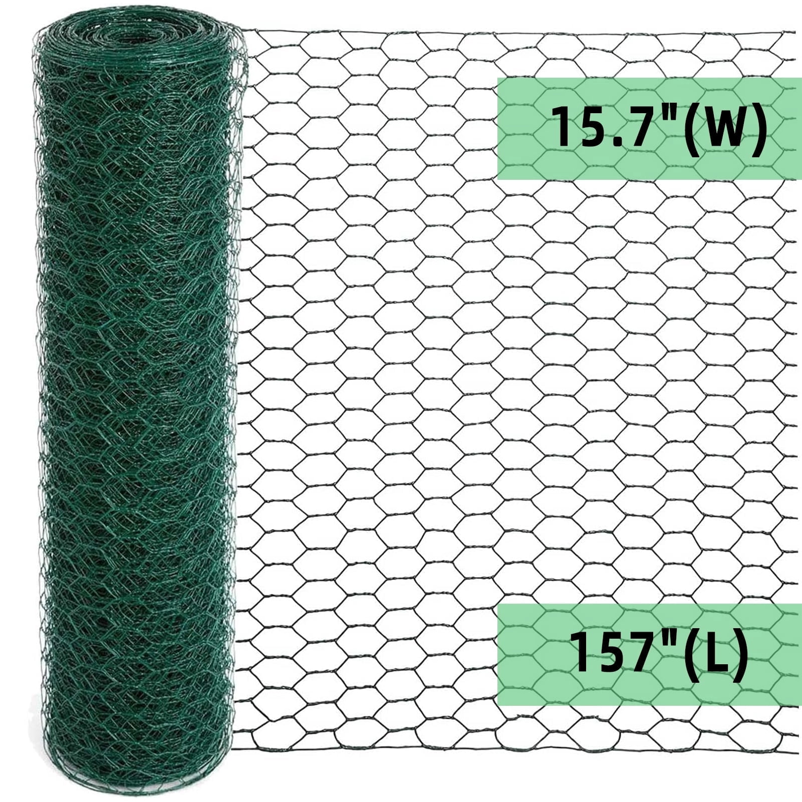 KORALAKIRI Floral Chicken Wire for Crafts, 15.7 x 157 Inch Green Mesh ...