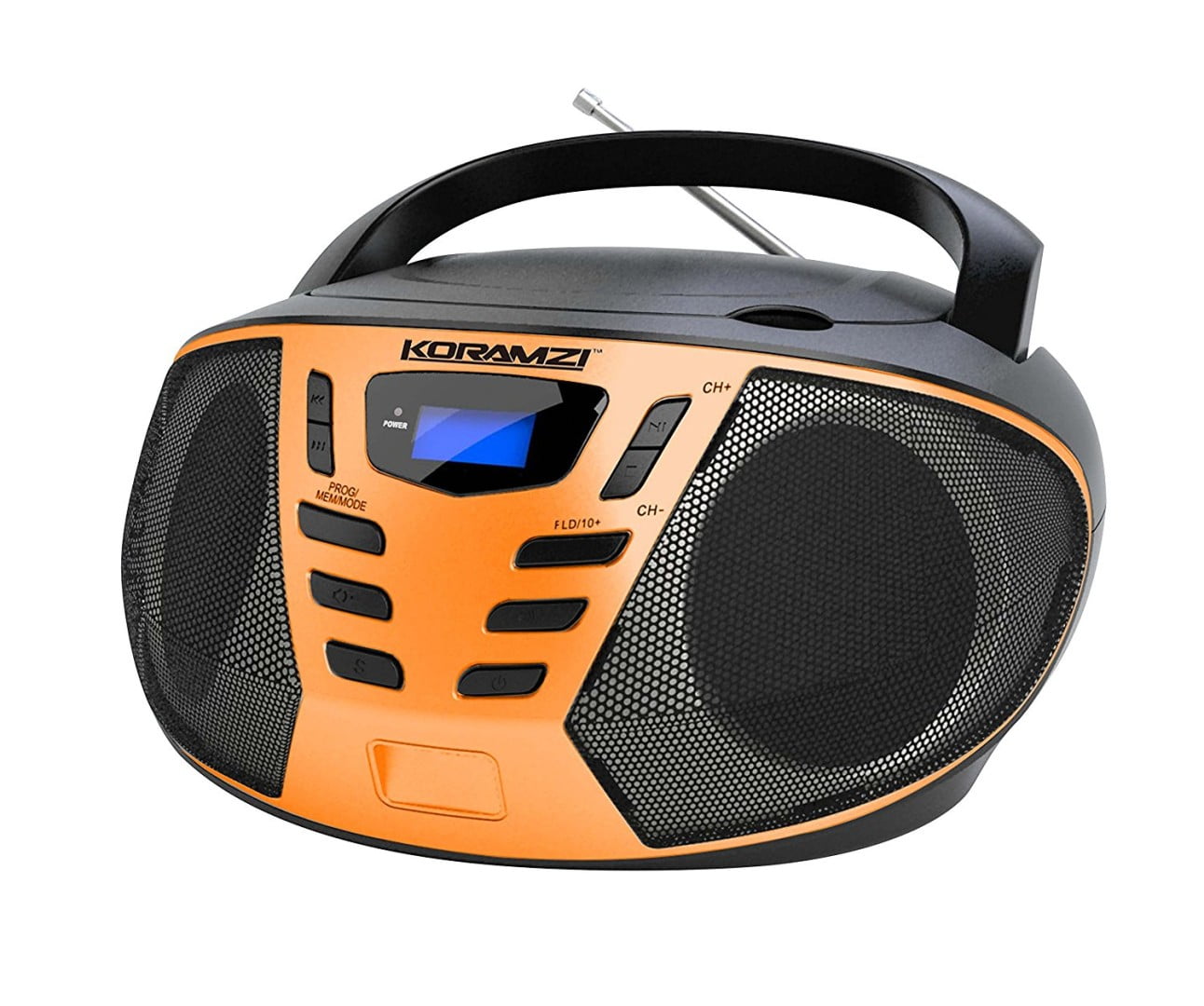 KORAMZI Portable CD Boombox with AM/FM Radio,AUX IN, Top Loading CD ...