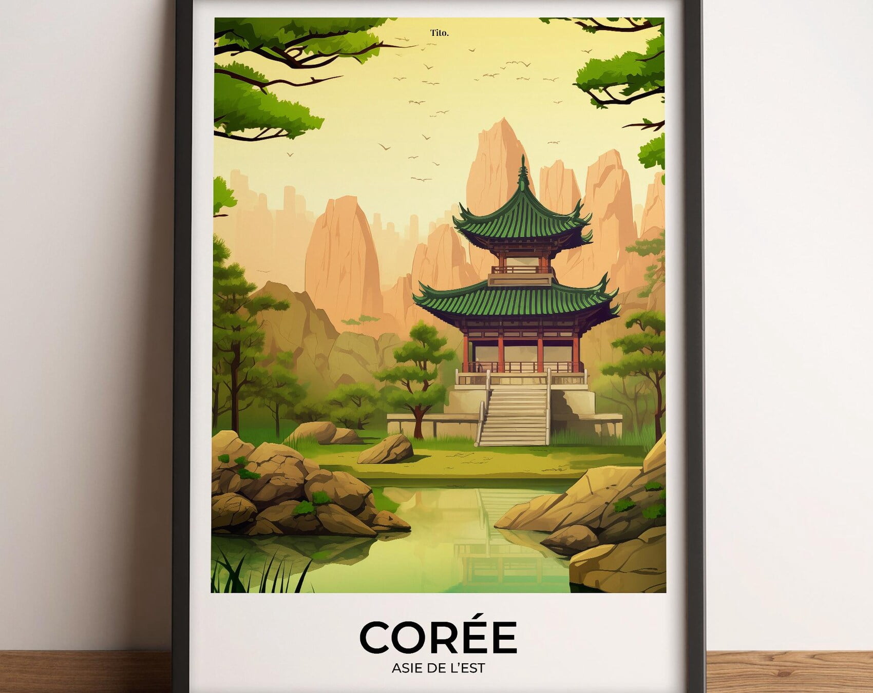 KOREA Poster · Korea Travel Poster · Korea Art Print · Korea Poster ...