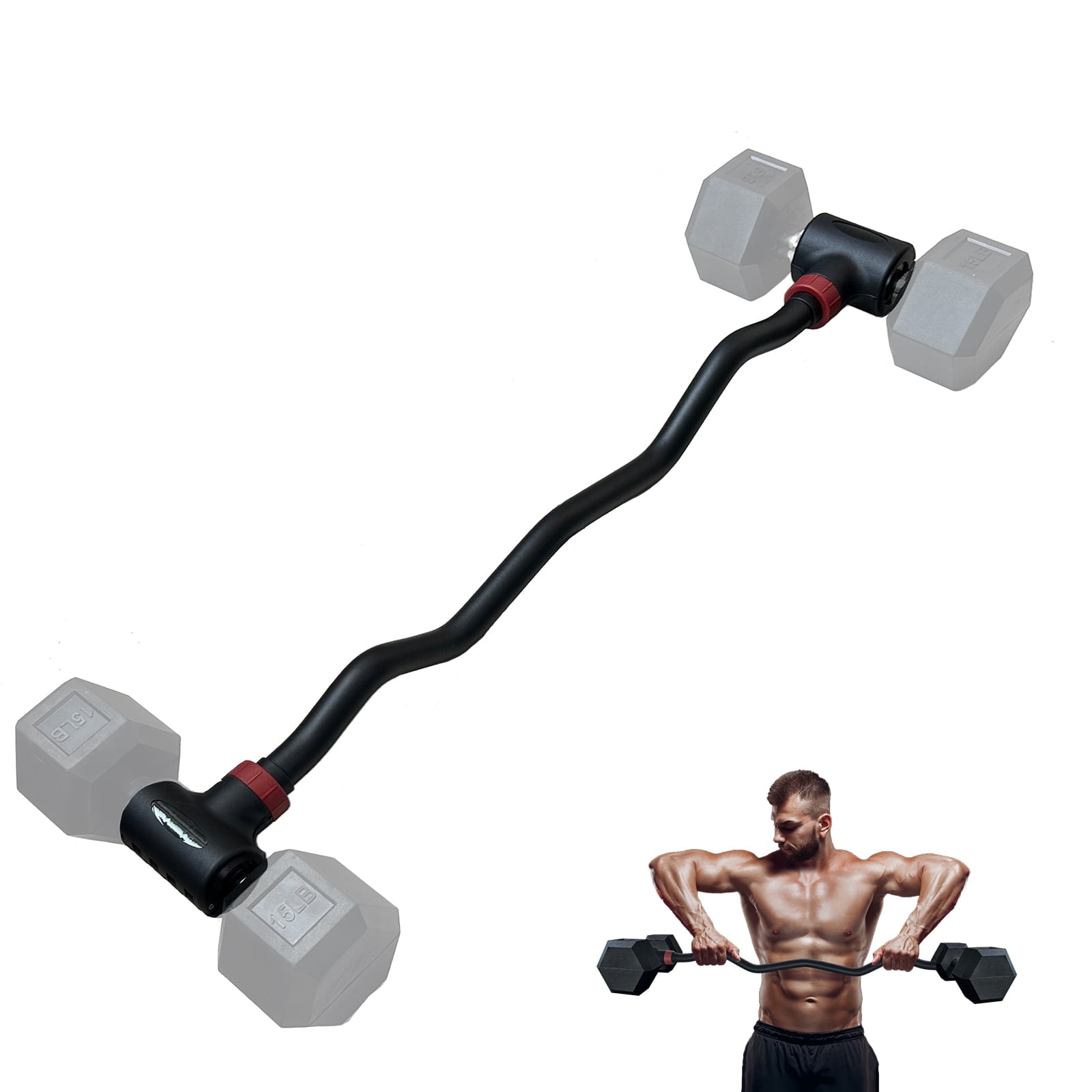 KORIKAHM Dumbbell Barbell Converter Bar, Adjustable Weight Capacitry ...