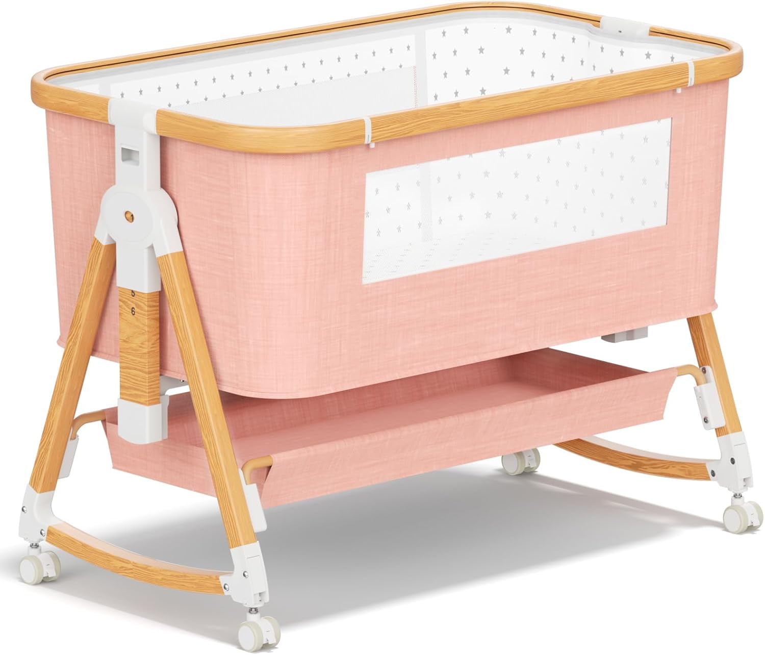 KORIMEFA 3 in 1 Baby Bassinet, Rocking Bassinets Bedside Sleeper with ...
