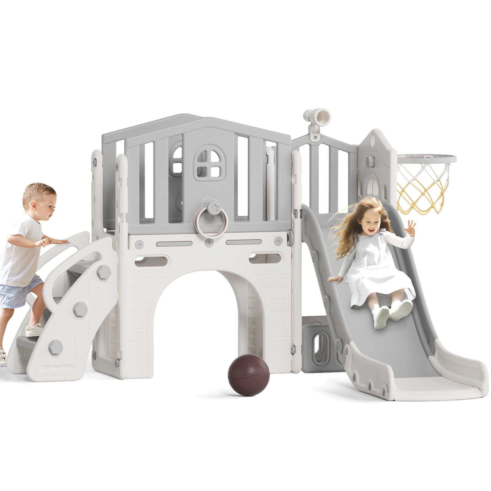 4-in-1 Climber and Slide Set, Toddler Slide Set, Freestanding Slide Set ...